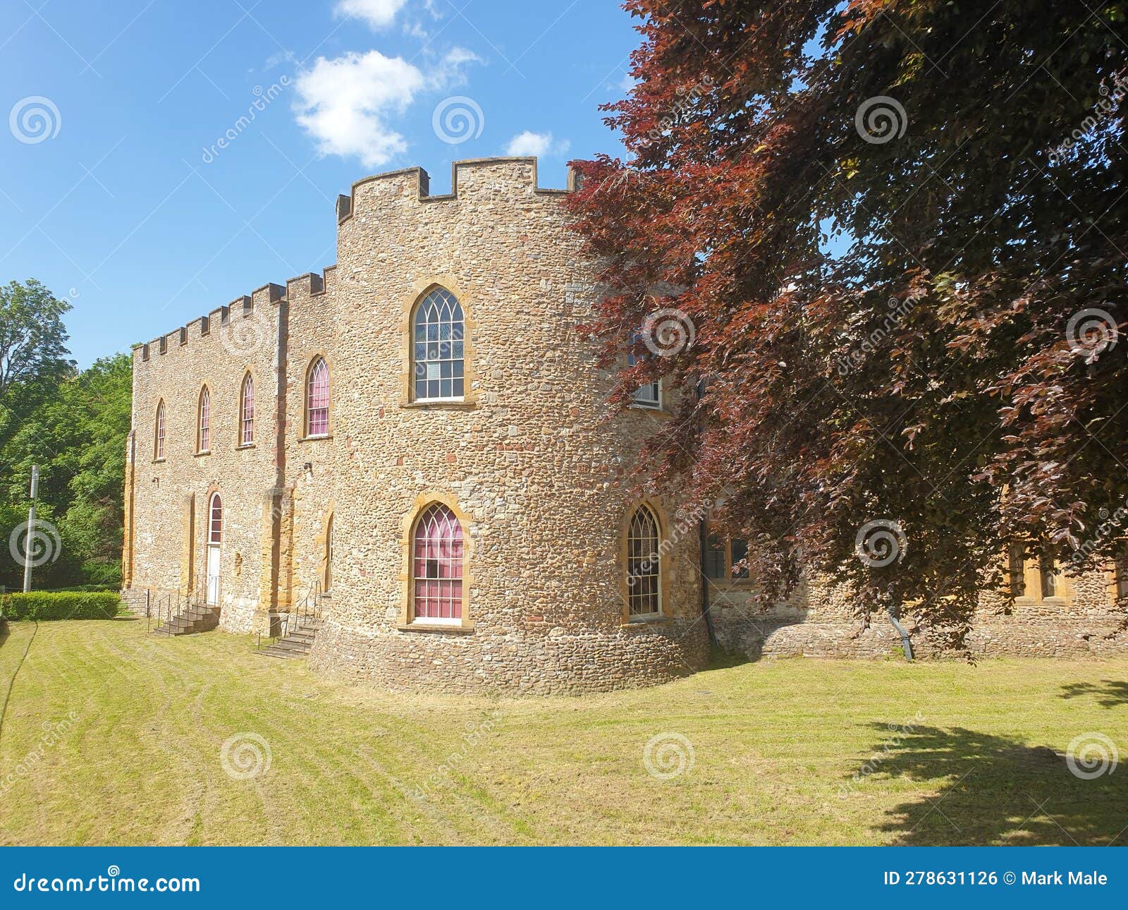 A Castle in the shade stock photo. Image of cottage - 278631126