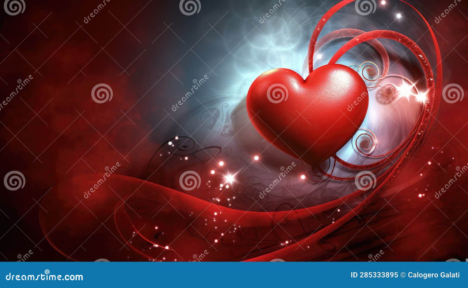 Beautiful Epic Inspired Romantic Heart Wallpaper, Ai Generated Image ...