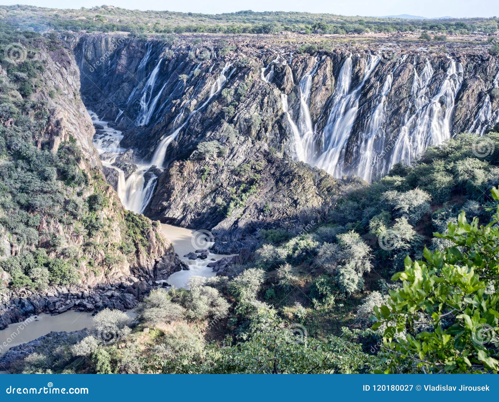 Beautiful Epupa Falls on the Kunene River, Namibia Stock Image - Image ...