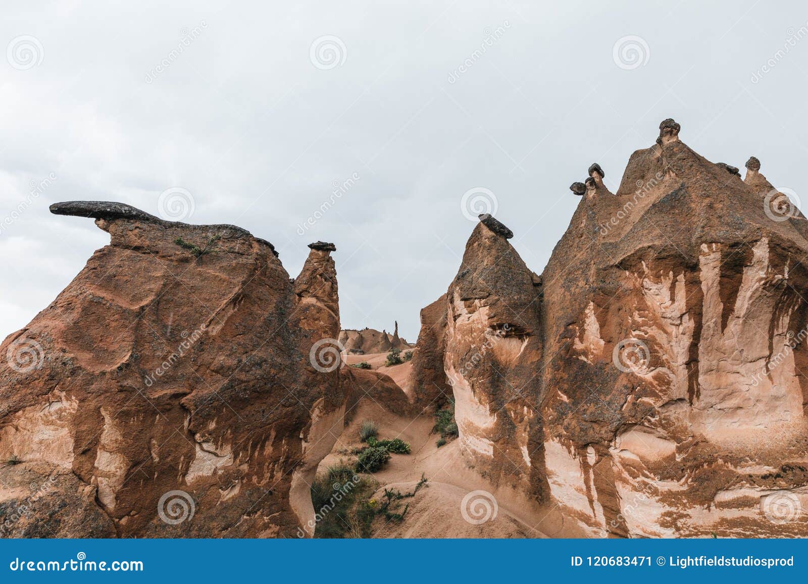 Beautiful Eroded Rock Formations in Famous Stock Image - Image of ...