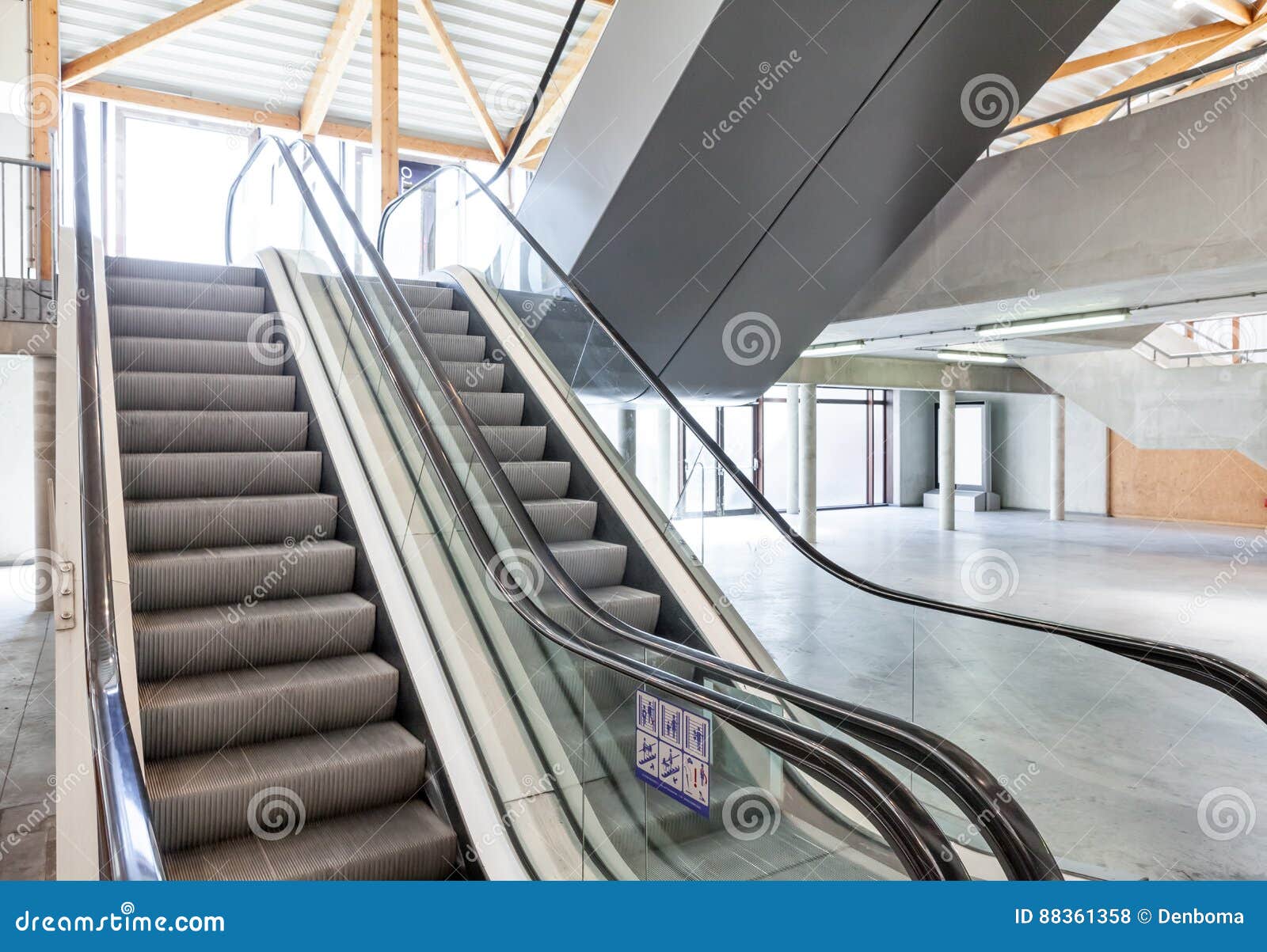An beautiful escalator stock photo. Image of building - 88361358