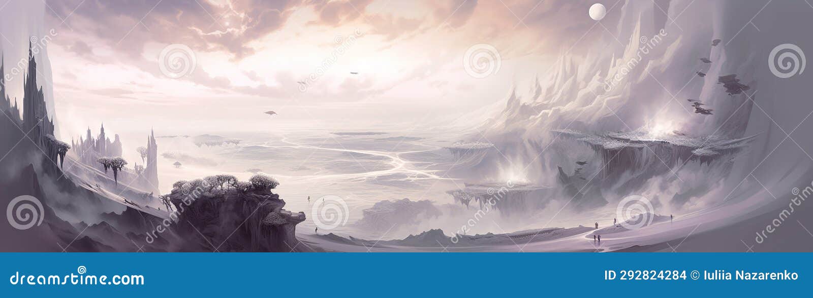 Beautiful, Ethereal World. AI Generated Stock Illustration ...