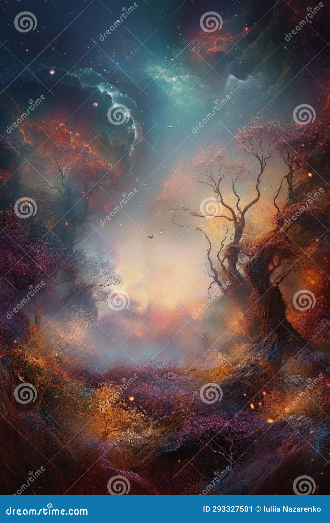 Beautiful, Ethereal World. AI Generated Stock Illustration ...