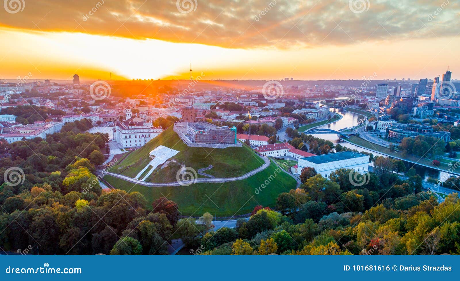 Beautiful Europe Town Vilnius Stock Photo - Image of landmark ...