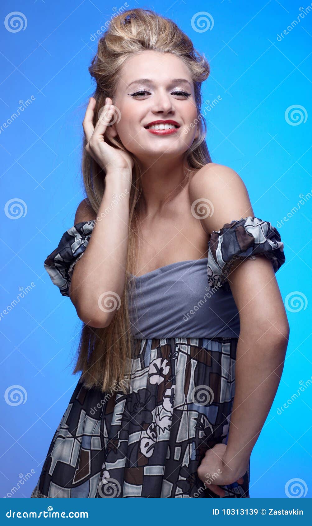 Beautiful European Model Titivating Stock Image - Image of beautiful ...