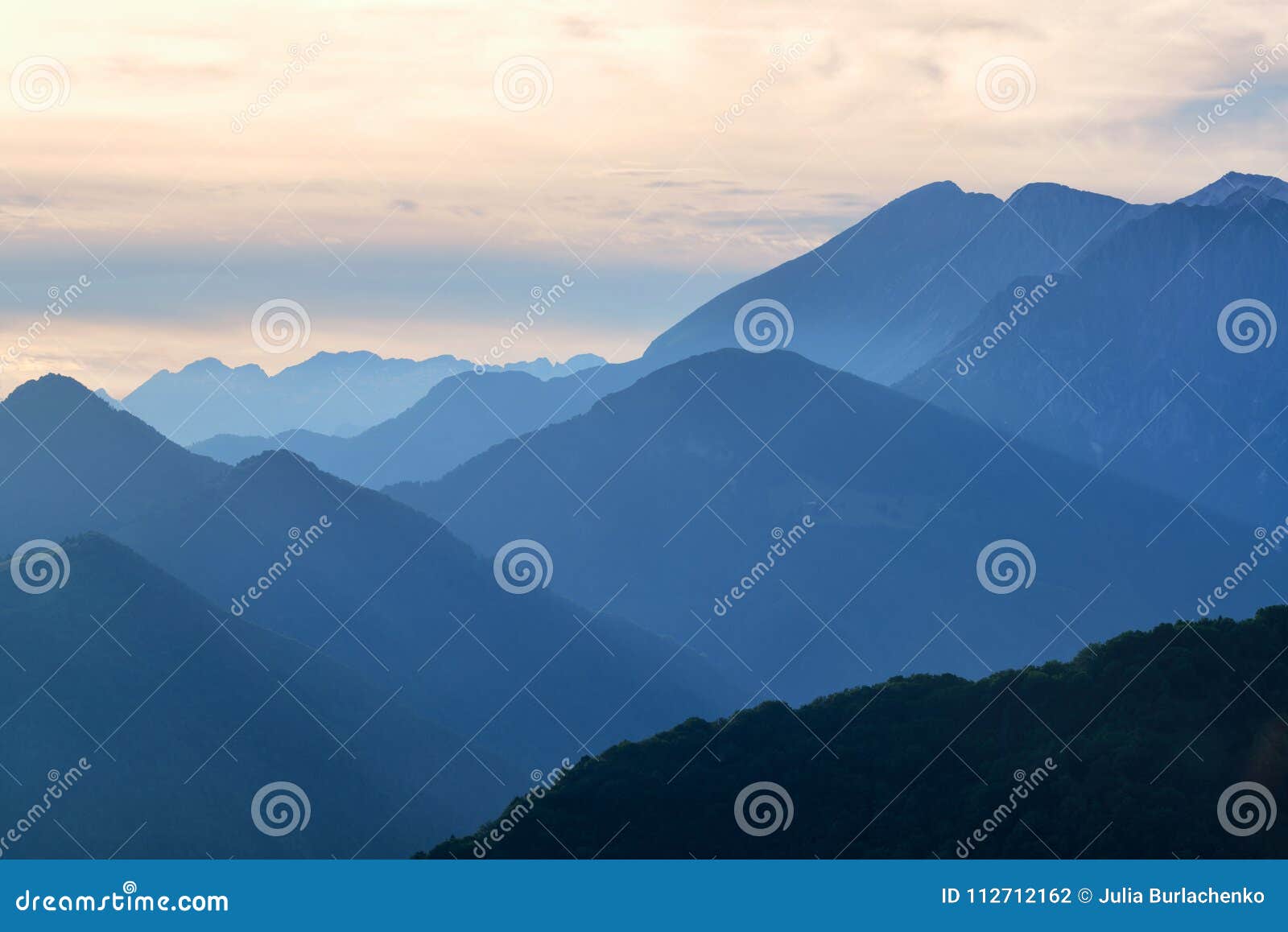Beautiful Mountains in the Evening Stock Photo - Image of julian ...