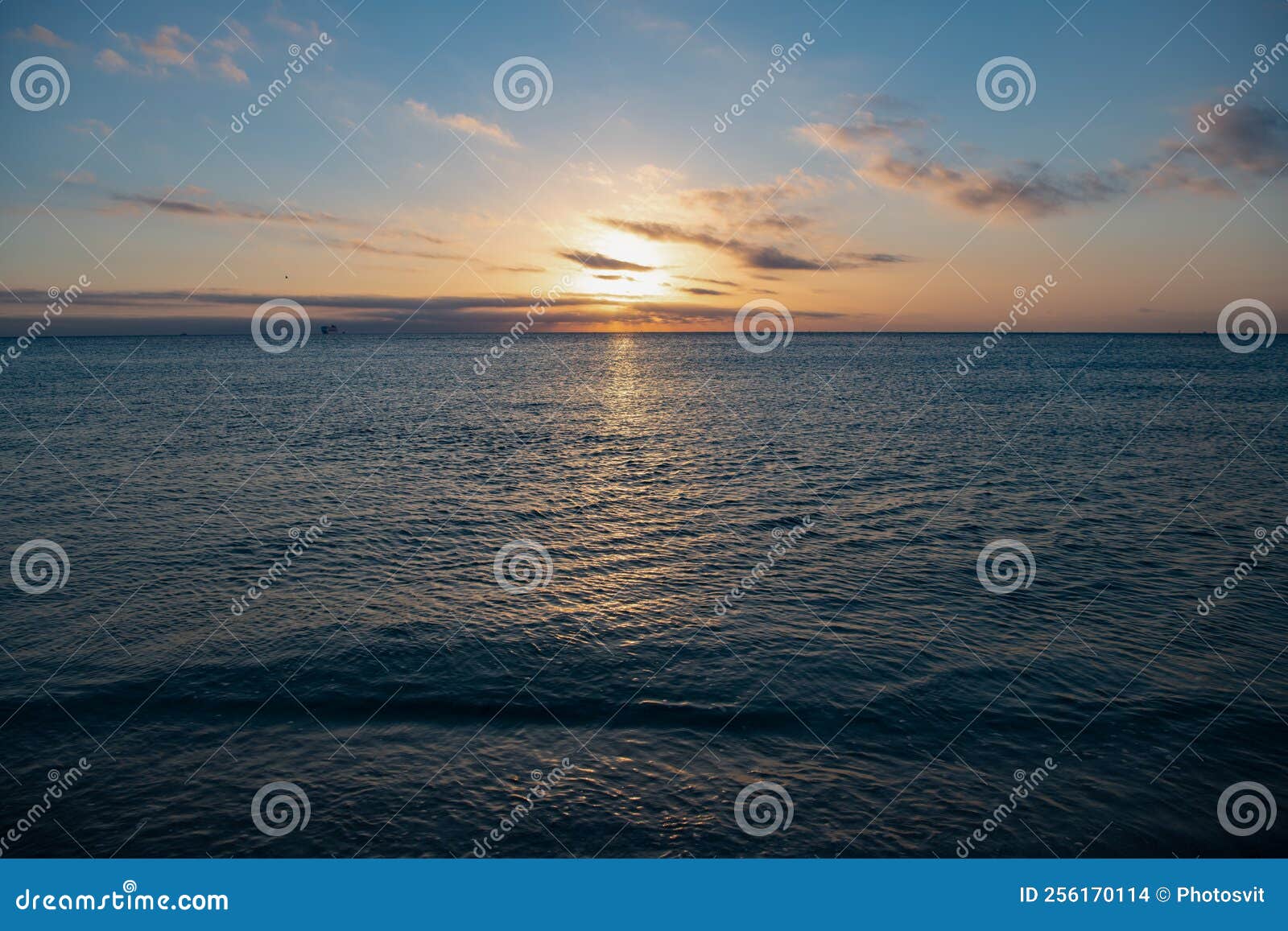 Beautiful Evening Sky with Sea Water on the Summer Beach Stock Photo ...