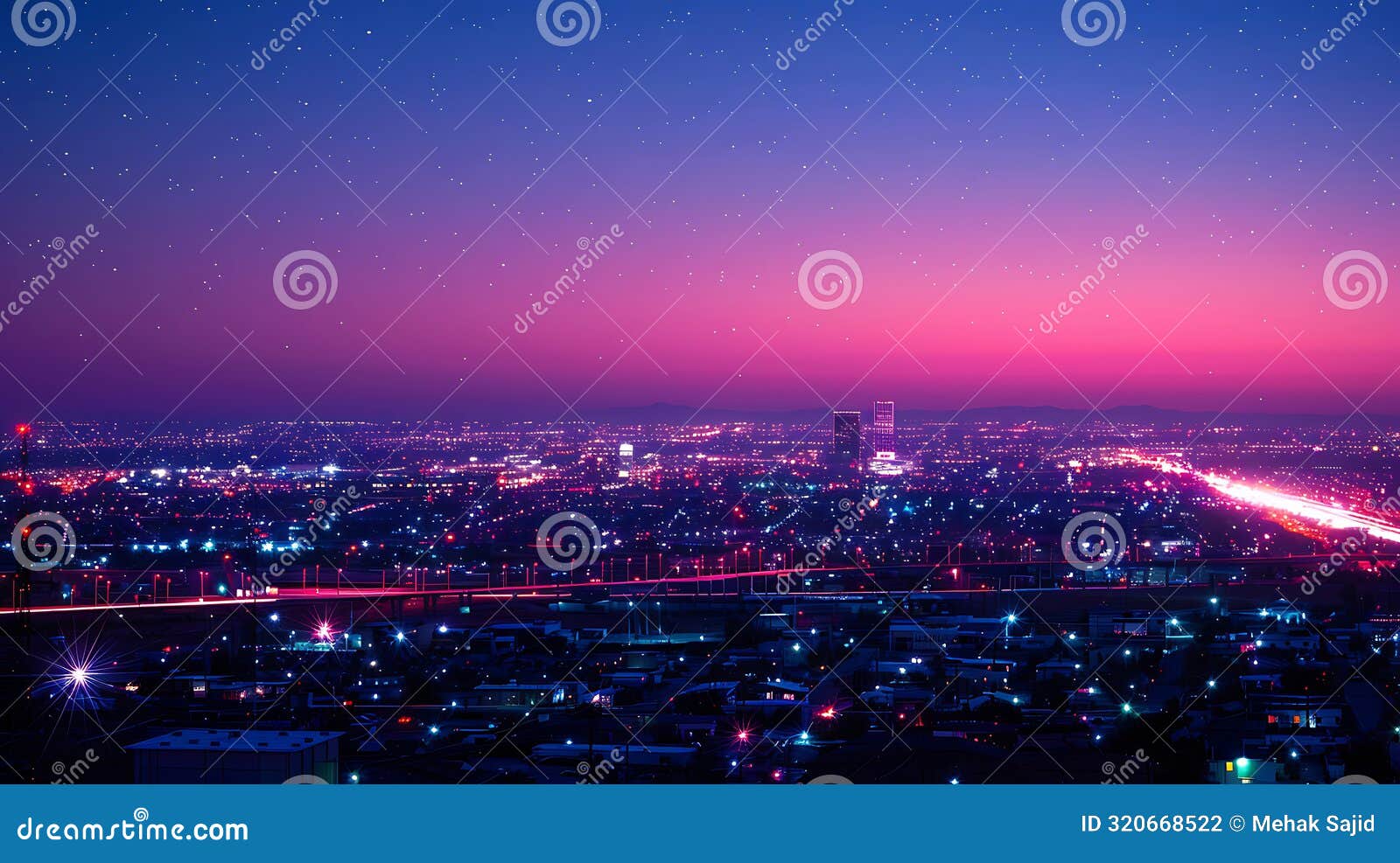 Beautiful Evening View with Blue Sky Stock Photo - Image of city ...