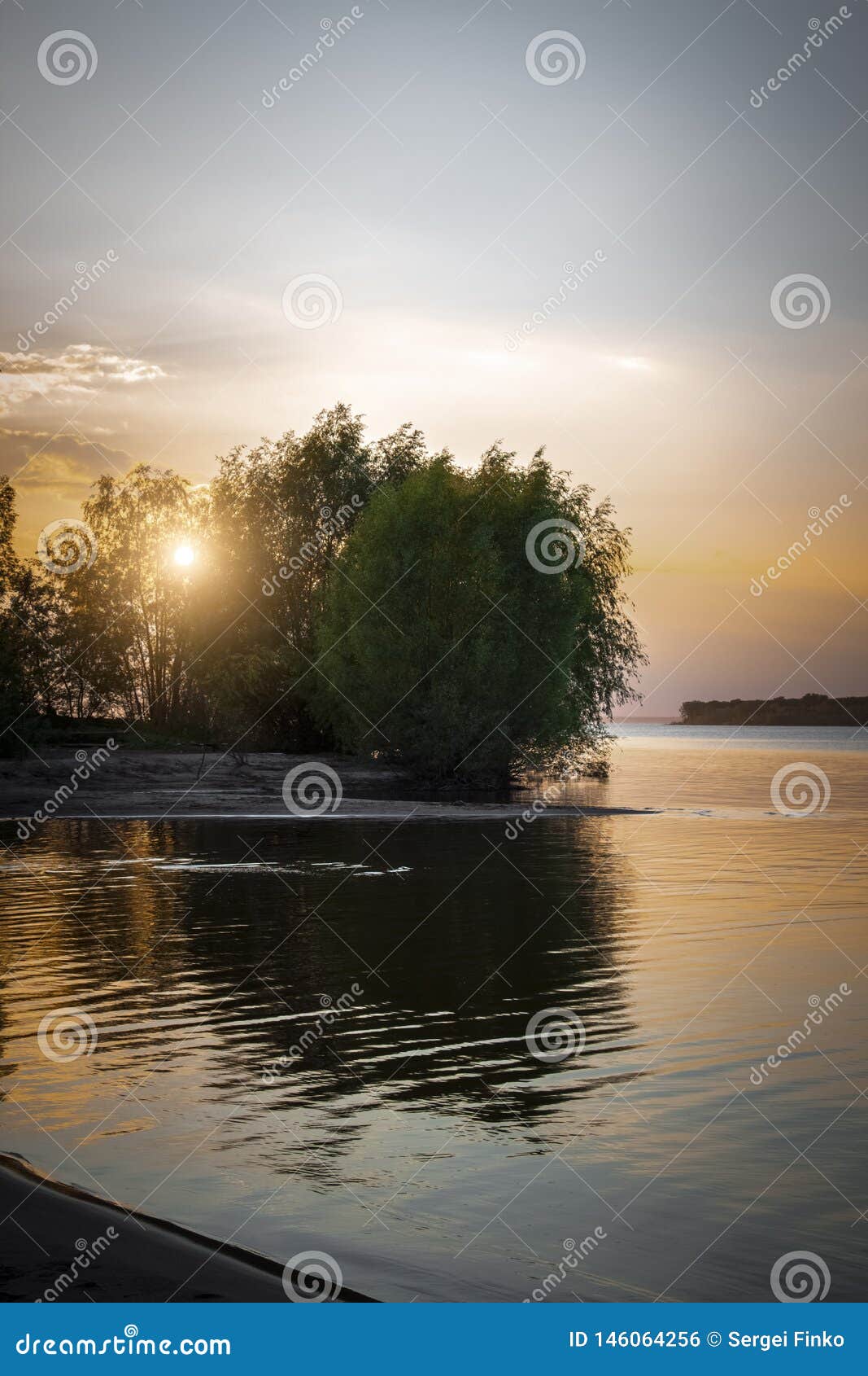 Evening view of the lake stock photo. Image of bright - 146064256
