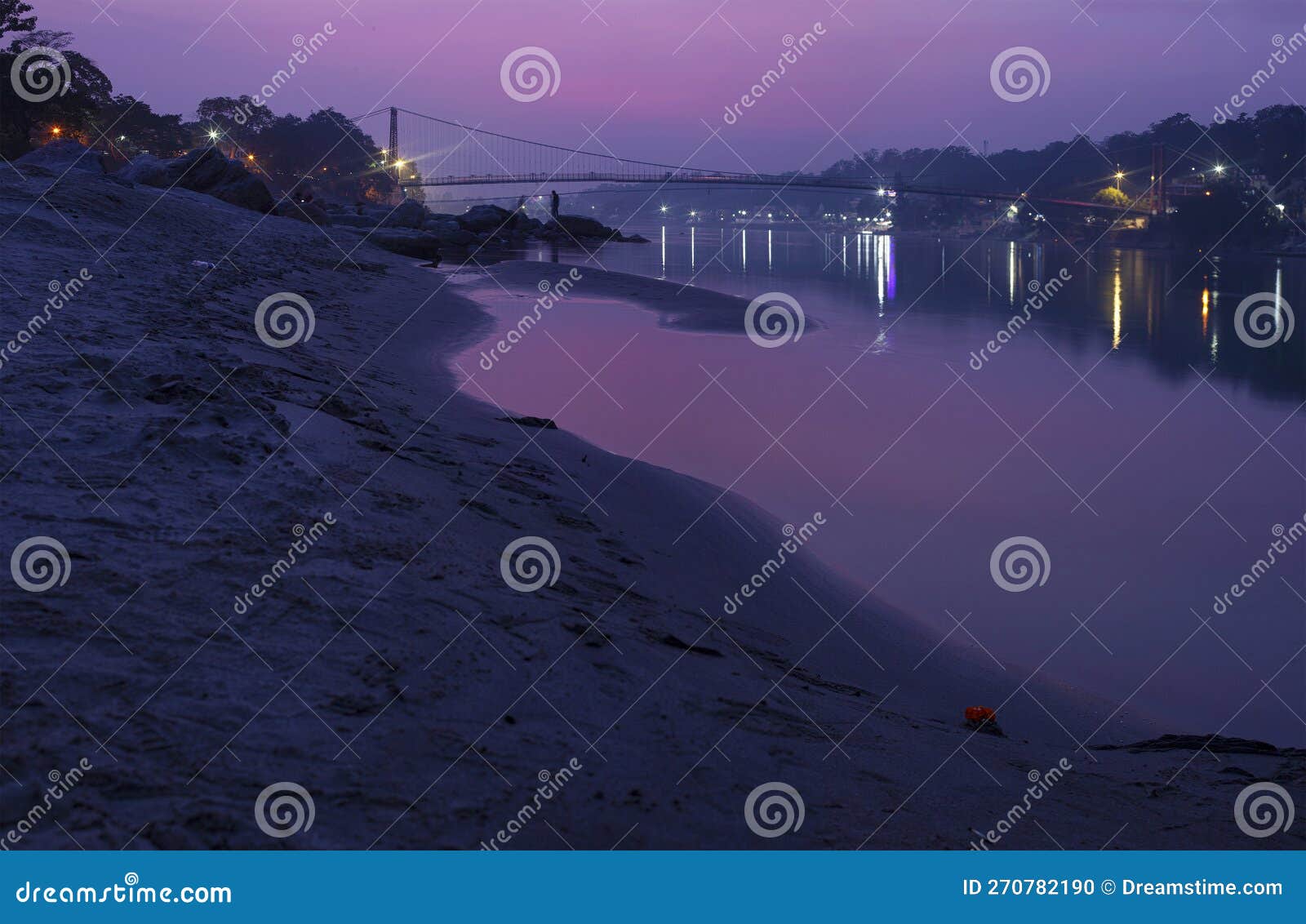 Beautiful Evening View of the River Ganga in Rishikesh Stock Photo ...