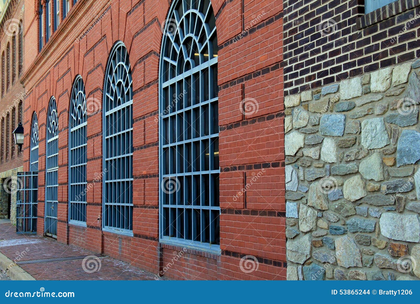 Beautiful Example of Architecture in Brick.stone and Many Windows Stock ...