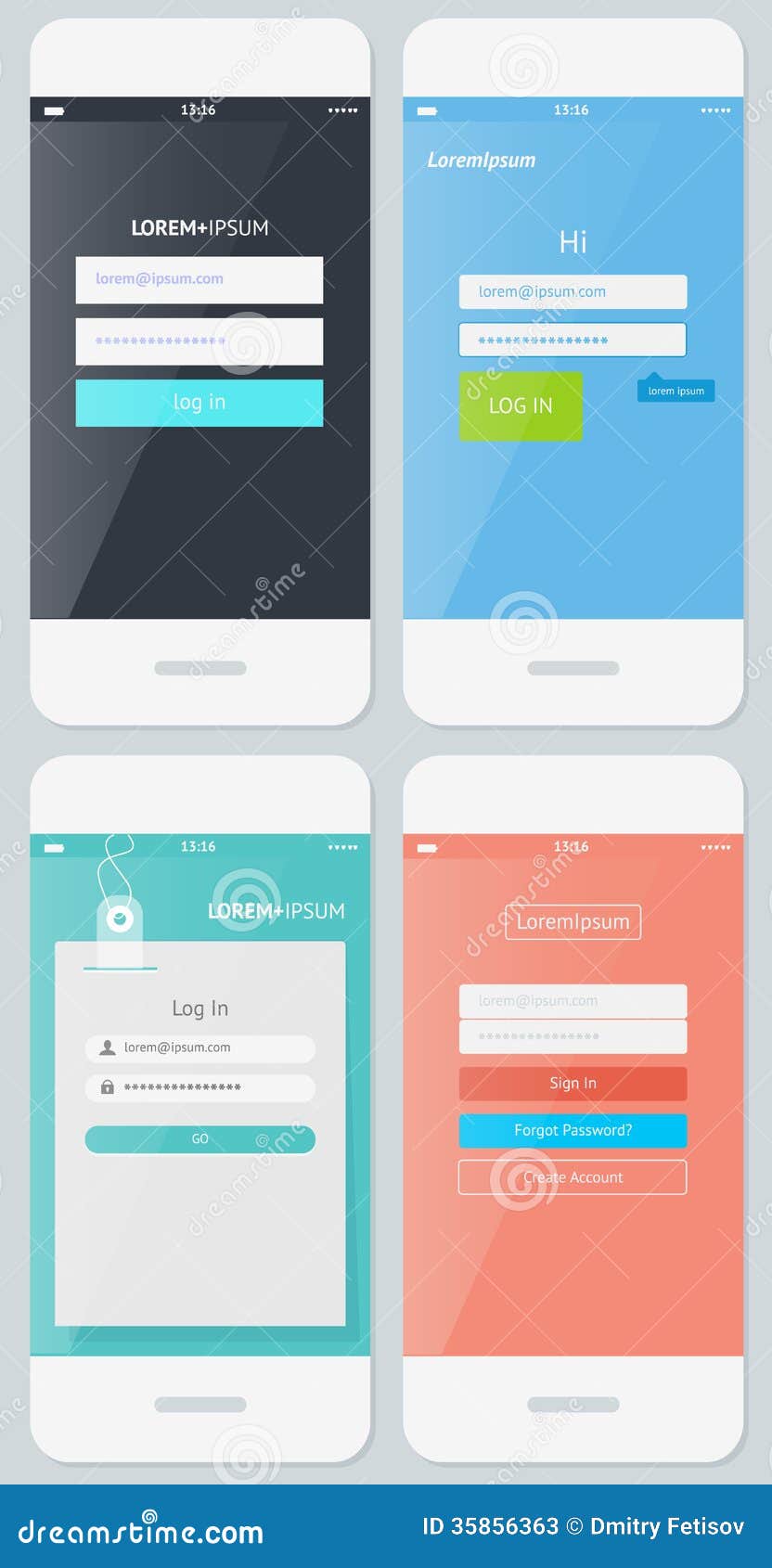 Beautiful Examples of Login Forms for Websites and Stock Vector ... Beautiful Examples of Login Forms for Websites and Stock Vector ...