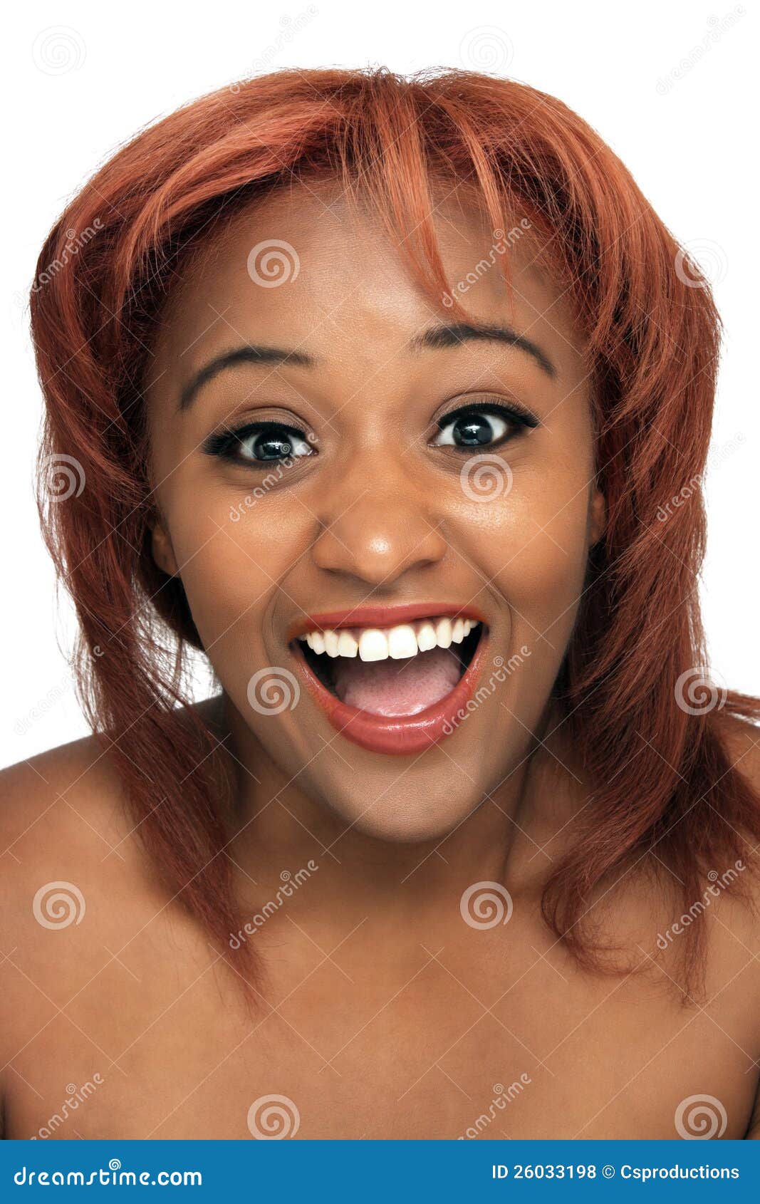 Beautiful Excited Redhead stock photo. Image of attractive - 26033198