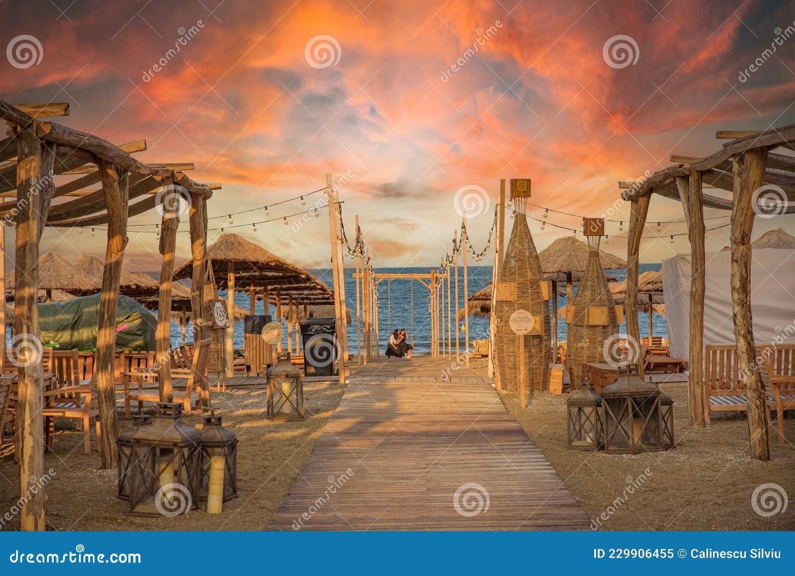Neversea Beach from Constanta, Romania. Stock Image - Image of black ...