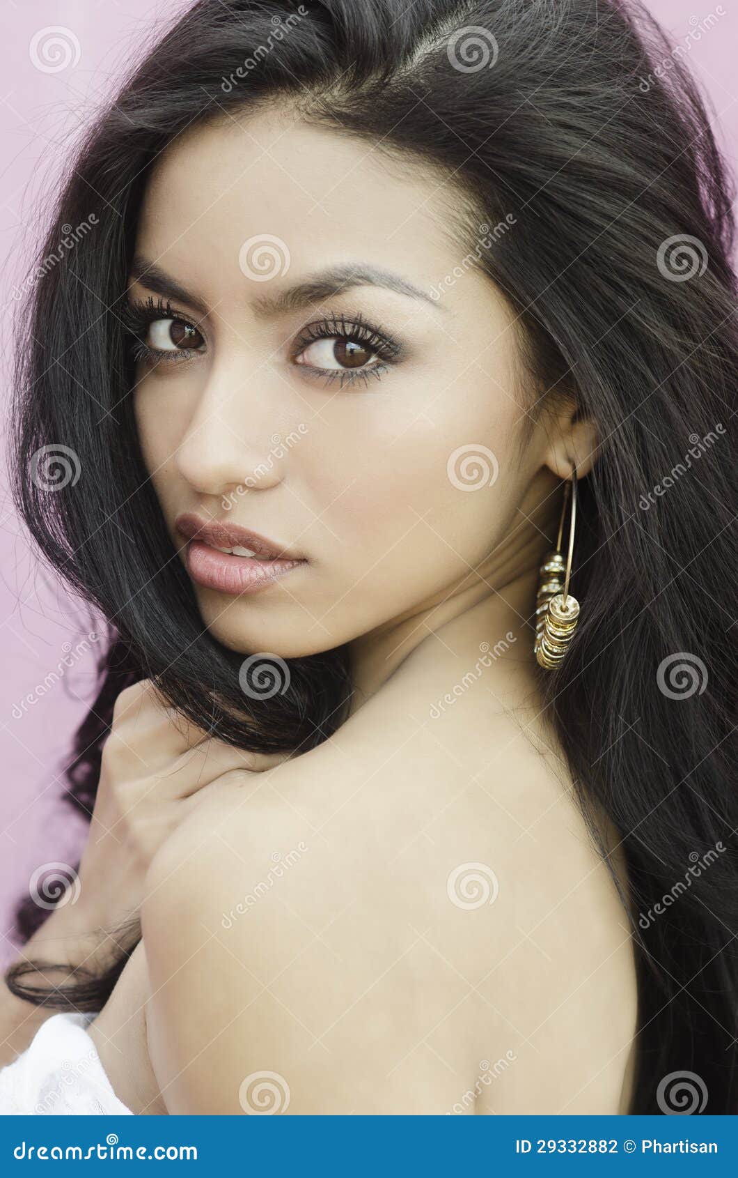 Beautiful Exotic Young Woman Stock Photo - Image of fashion, light ...