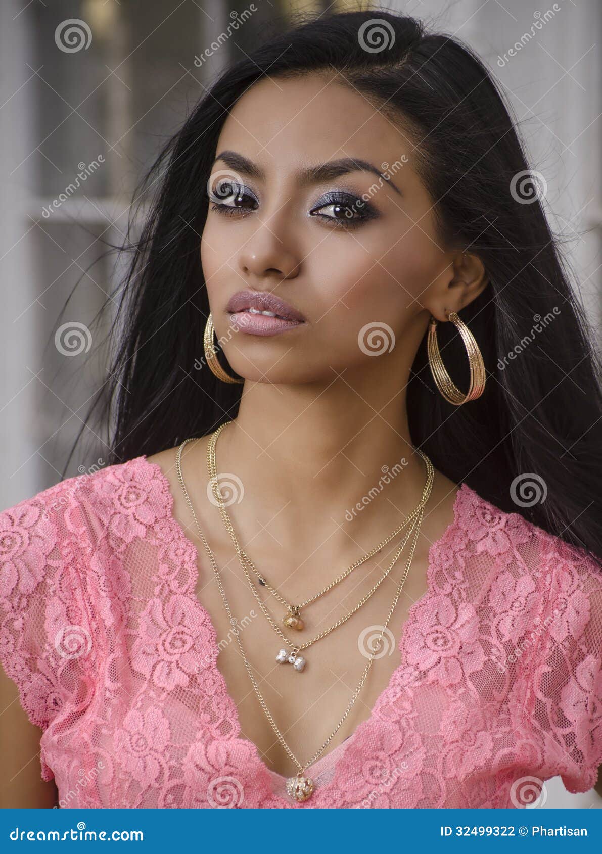 Beautiful Exotic Young Woman Stock Photo - Image of ethnic, calm: 32499322