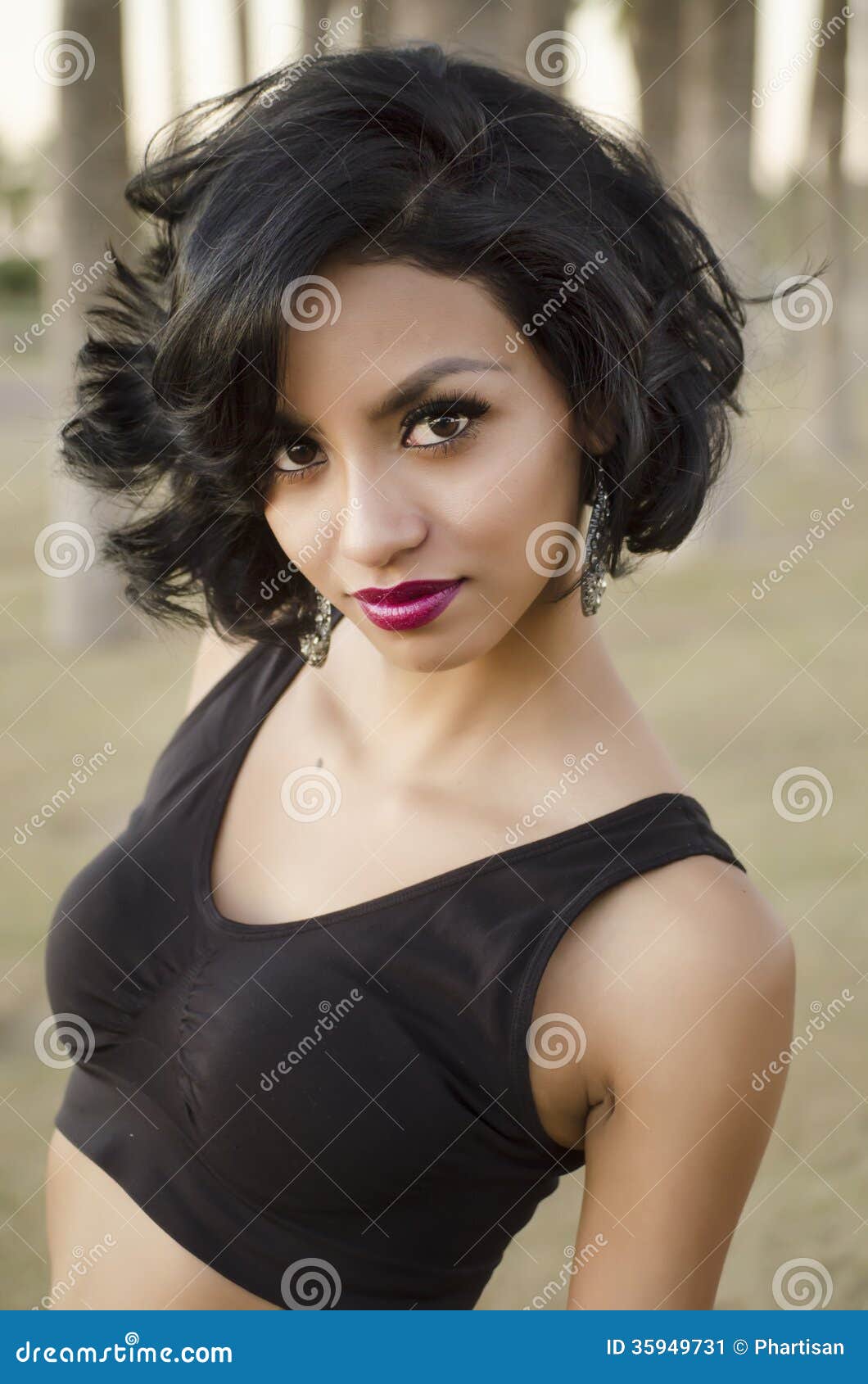 Beautiful Exotic Young Woman Stock Image - Image of girl, elegance ...