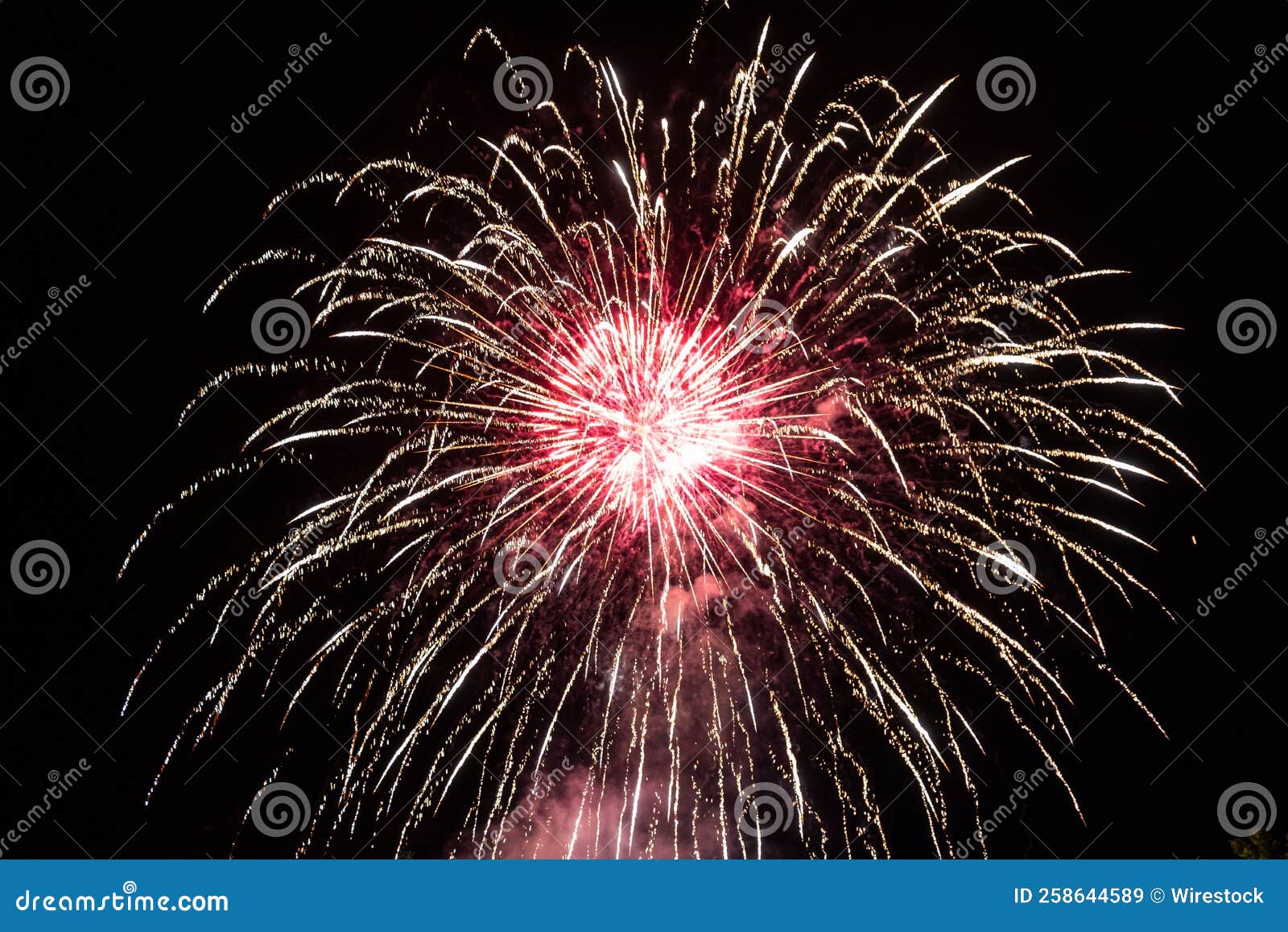 Beautiful Exploding Fireworks in the Night Sky Stock Image - Image of ...