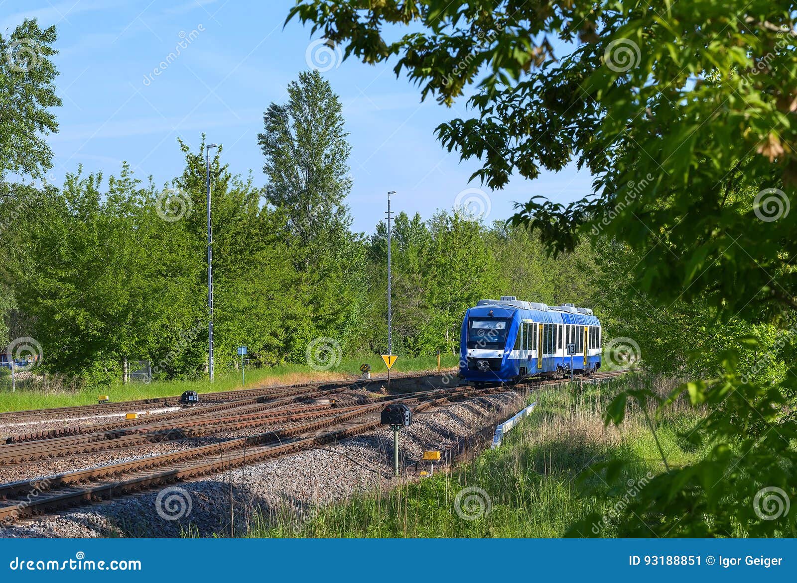 Beautiful Express Train, Races by Rail Morning Stock Image - Image of ...