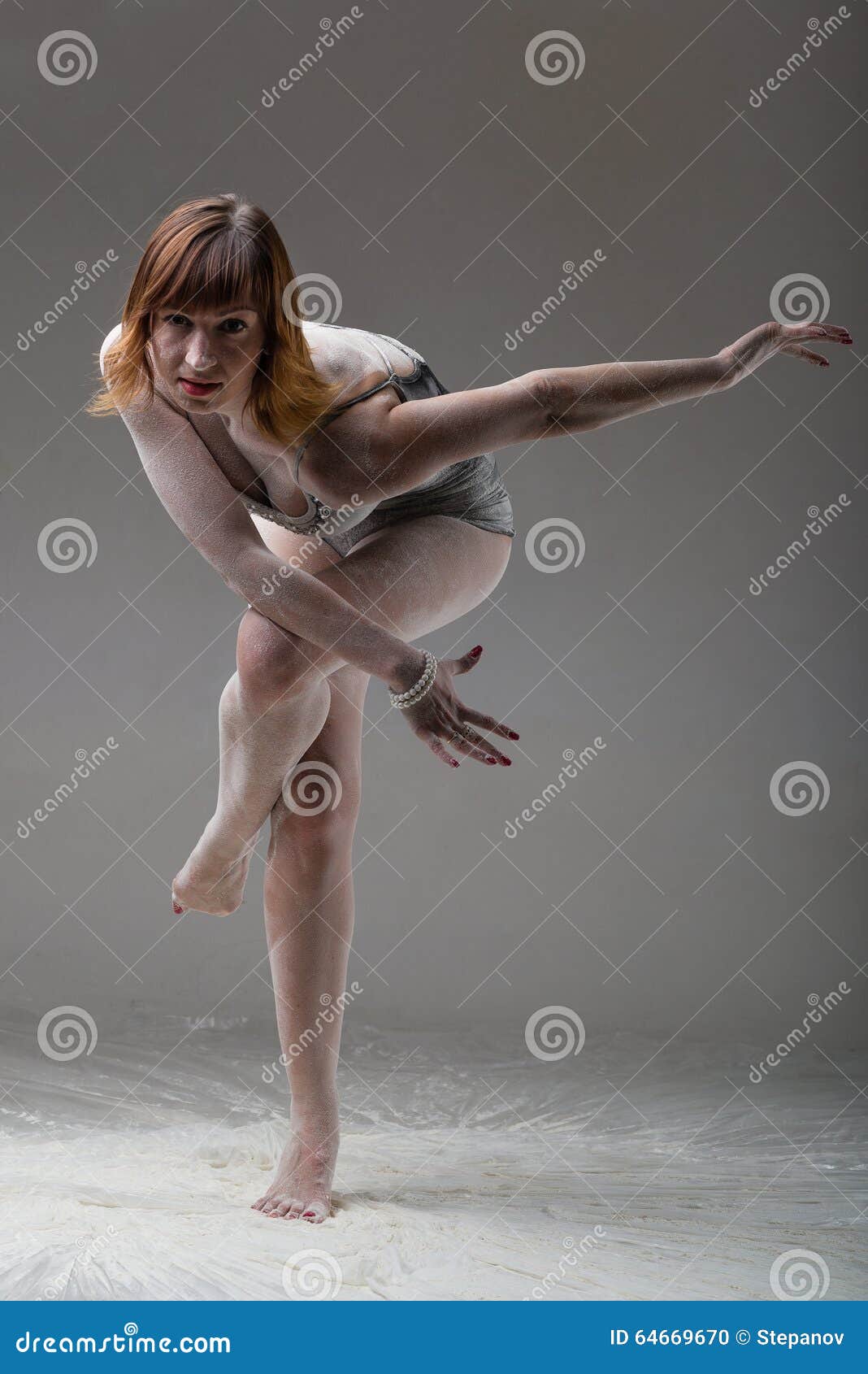 Beautiful Expressive Ballet Dancer Posing with Stock Photo - Image of attractive, dust: 64669670