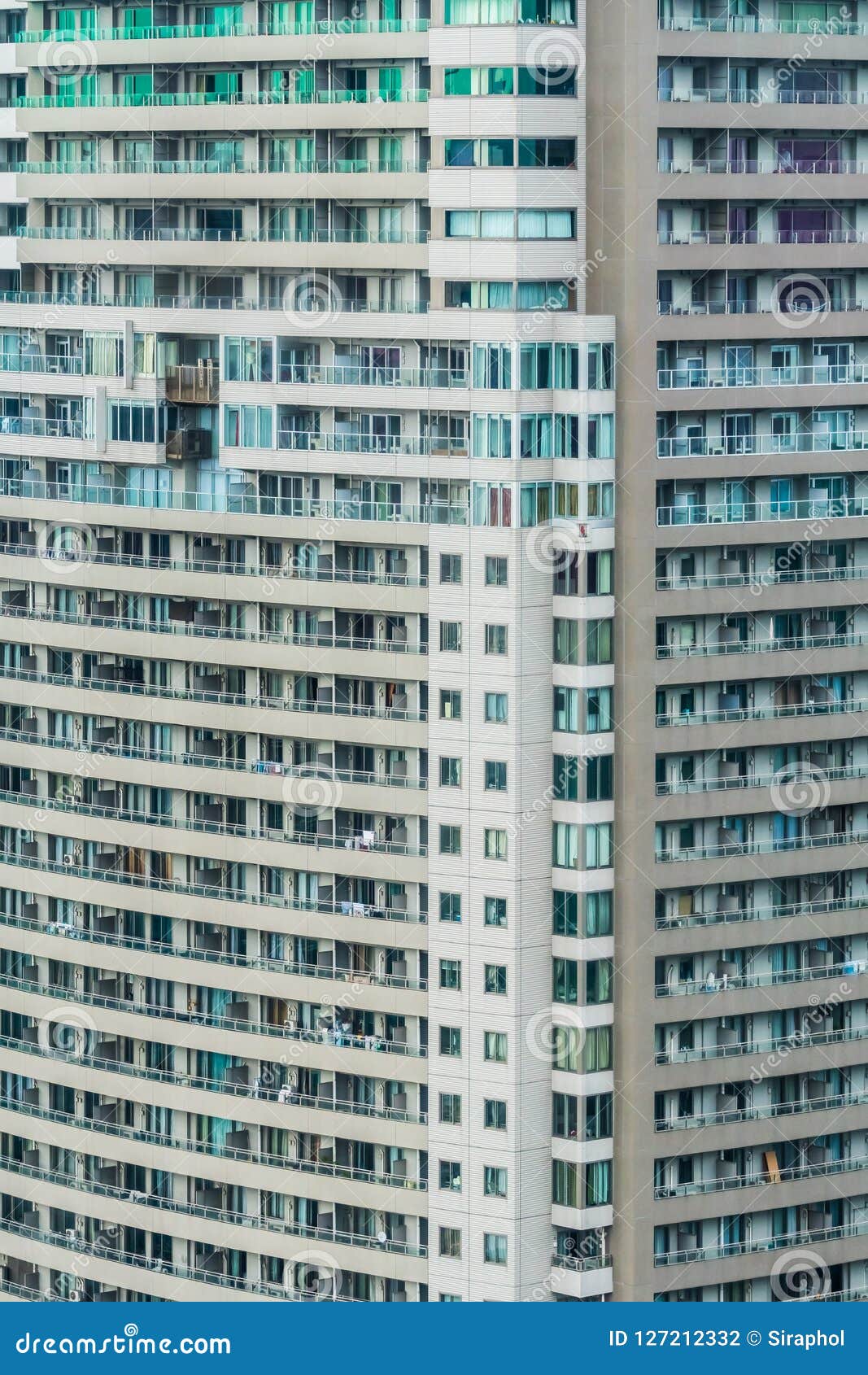 Beautiful Exterior Building and Architecture with Window Pattern Stock ...