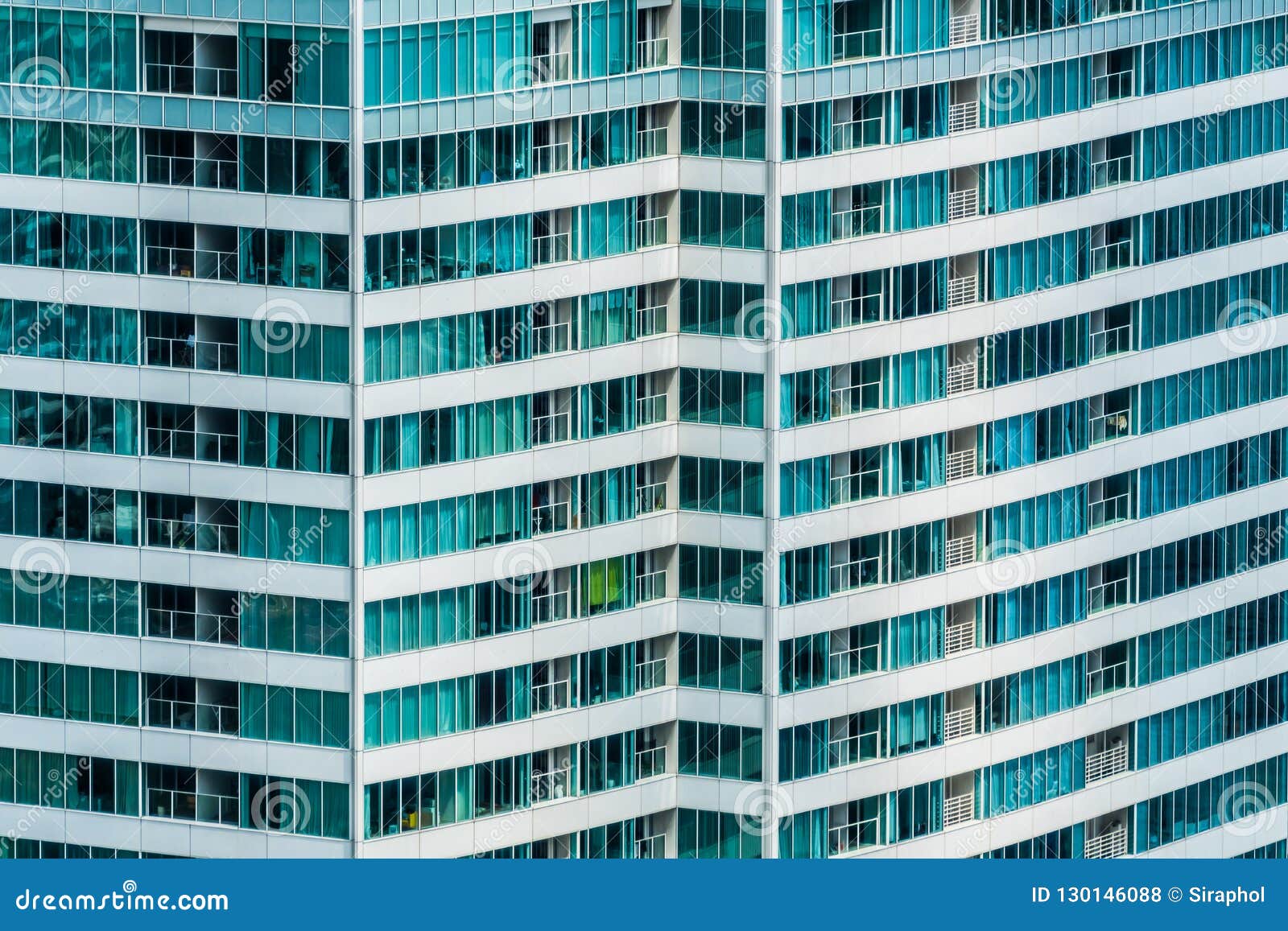 Beautiful Exterior Building and Architecture with Window Pattern Stock ...