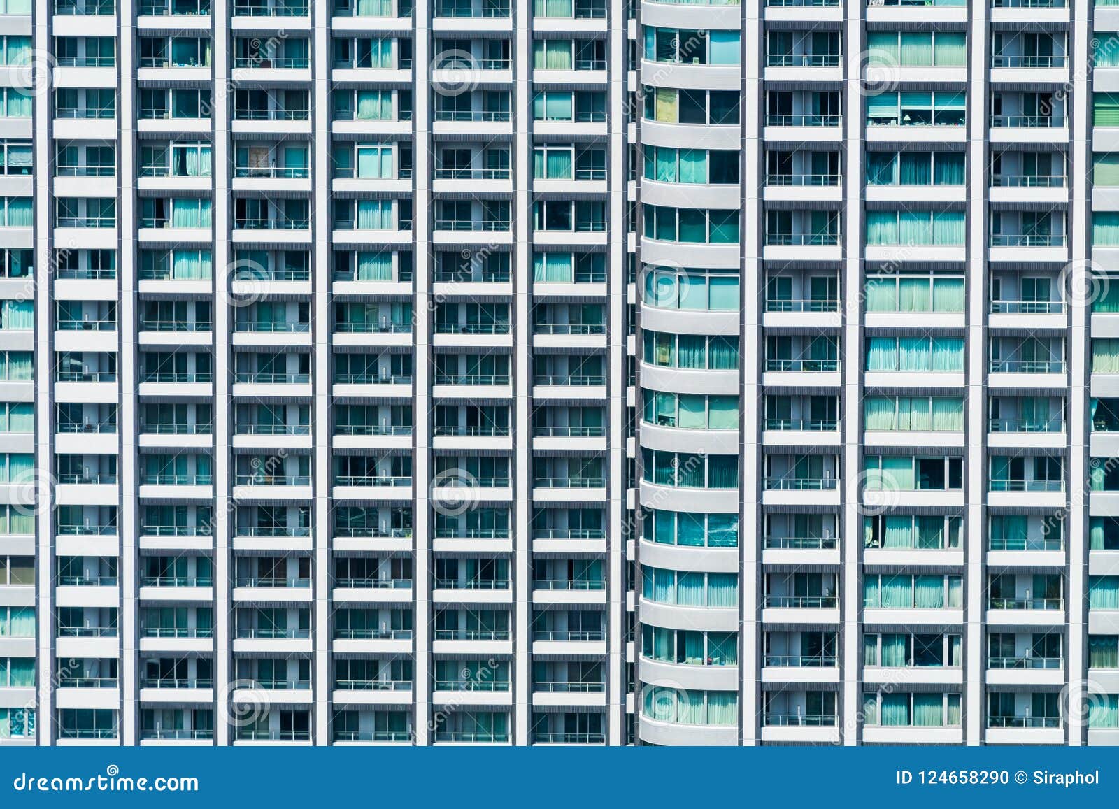 Beautiful Exterior Building and Architecture with Window Pattern Stock ...