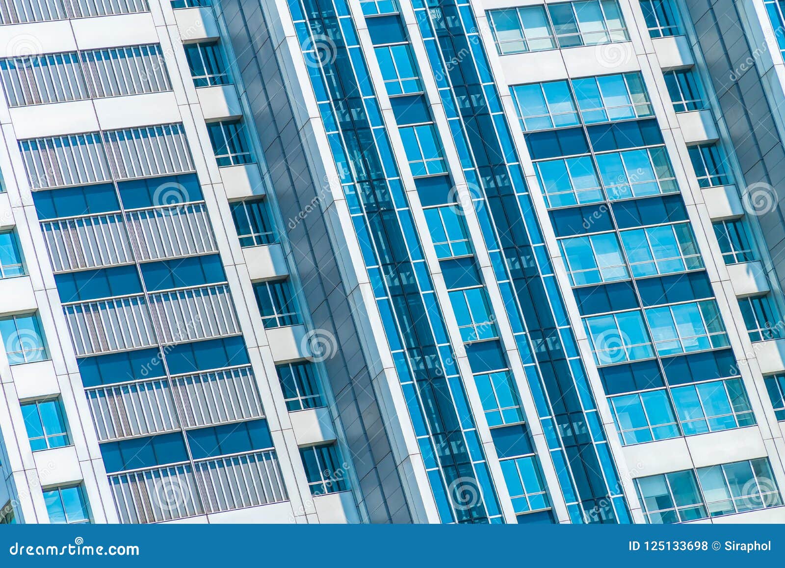 Beautiful Exterior Building and Architecture with Window Pattern Stock ...