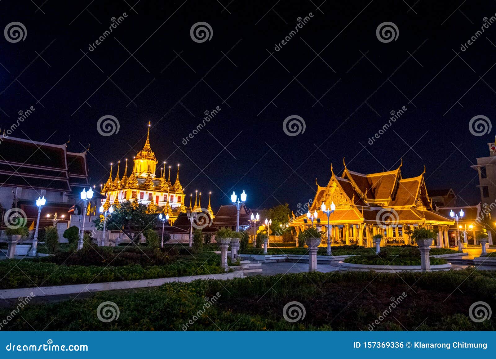 Wat Ratchanatda stock photo. Image of asia, buddhism - 157369336