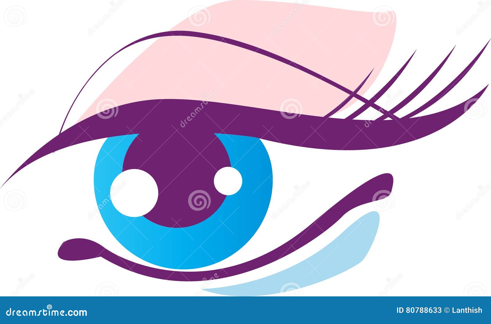 Beautiful Eye stock vector. Illustration of glamour, created - 80788633