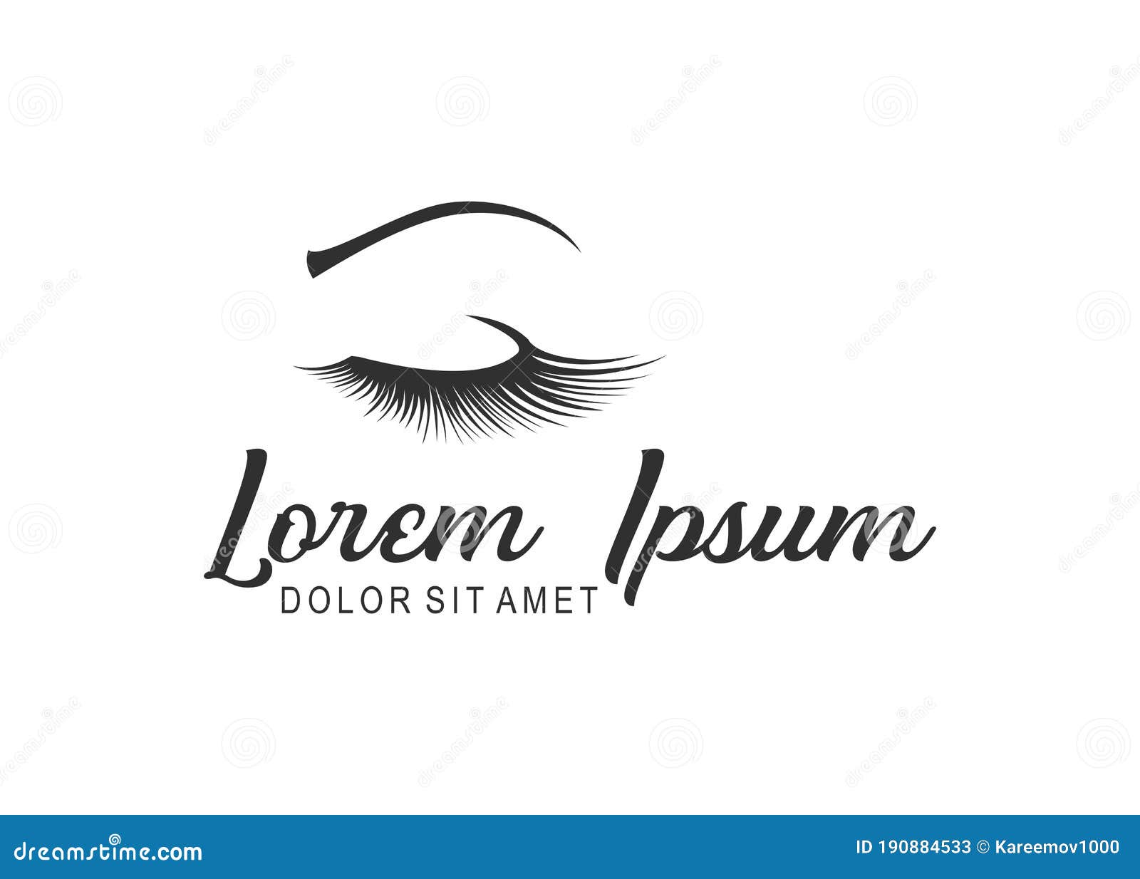 Beautiful eye logo stock illustration. Illustration of eyelash - 190884533