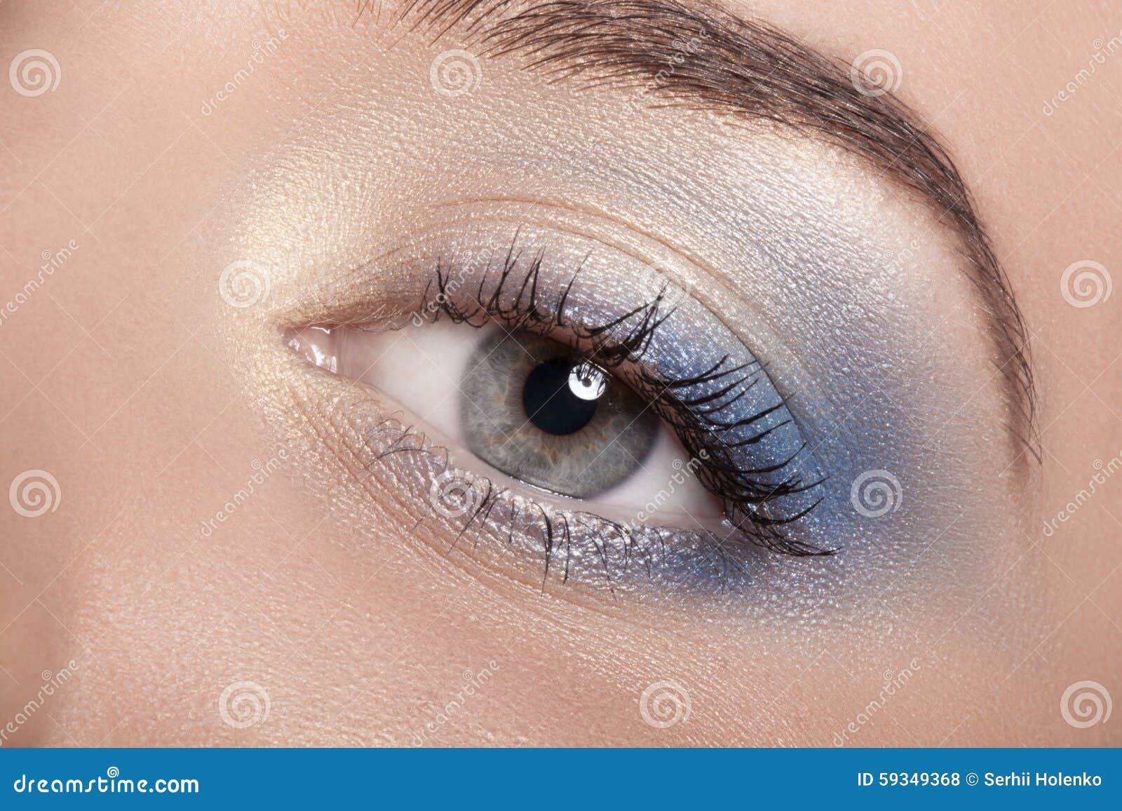 Beautiful Eye Makeup. stock photo. Image of macro, beauty - 59349368