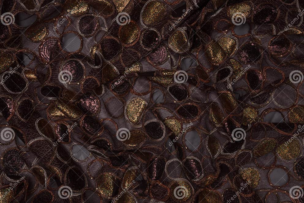 Beautiful Fabric with Bubble Pattern and Textile Texture Background ...