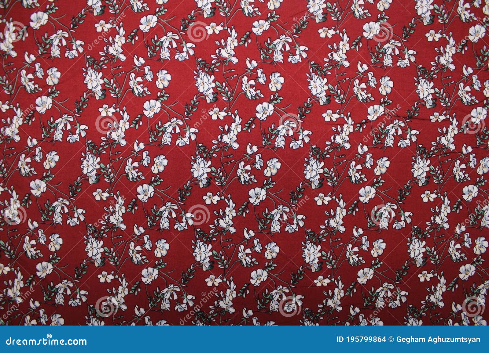 Beautiful Fabric with Floral Patterns Stock Photo - Image of floral ...