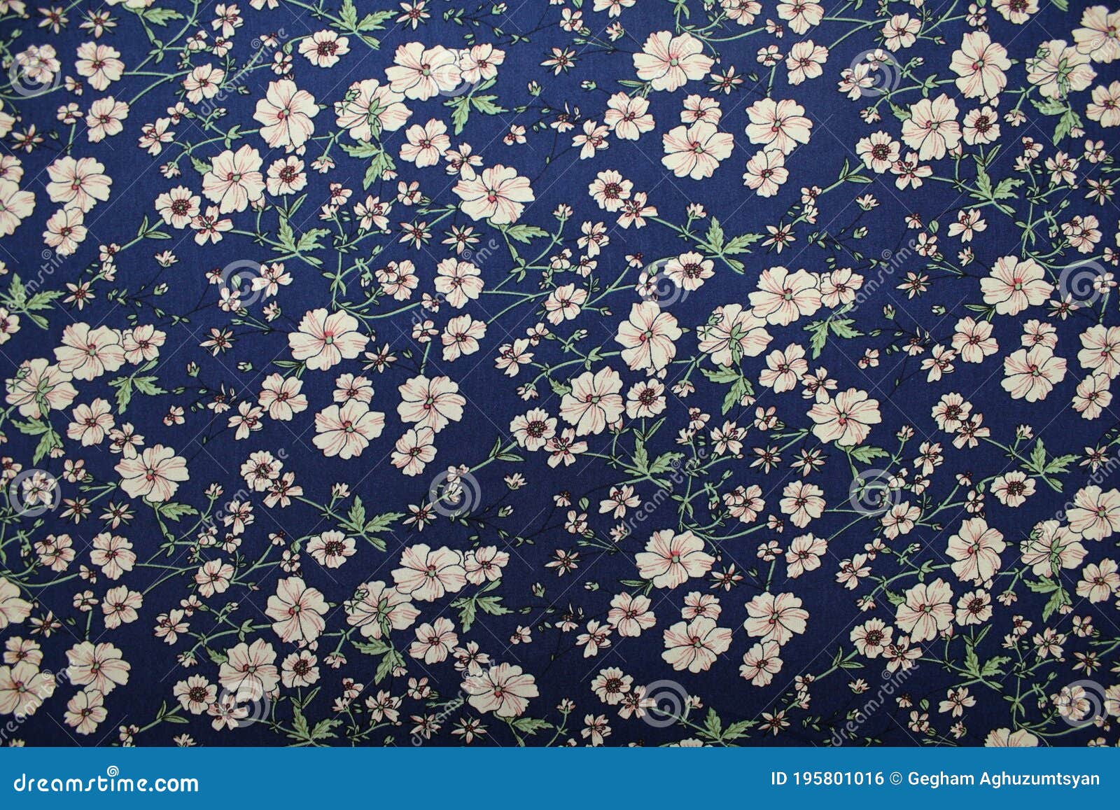Beautiful Fabric with Floral Patterns Stock Photo - Image of abstract ...