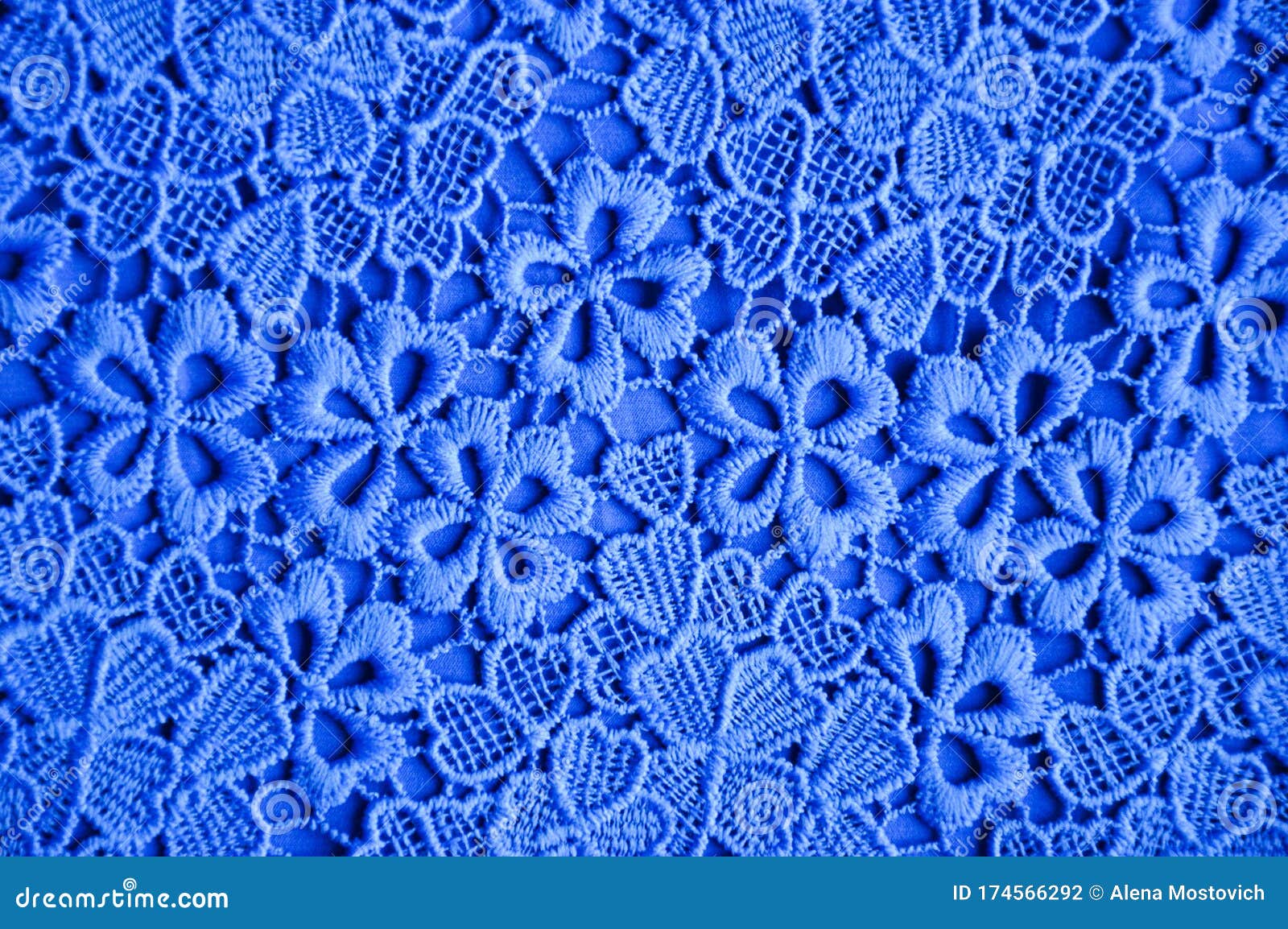 The Texture of the Fabric. Blue Openwork Pattern. Background. Stock ...
