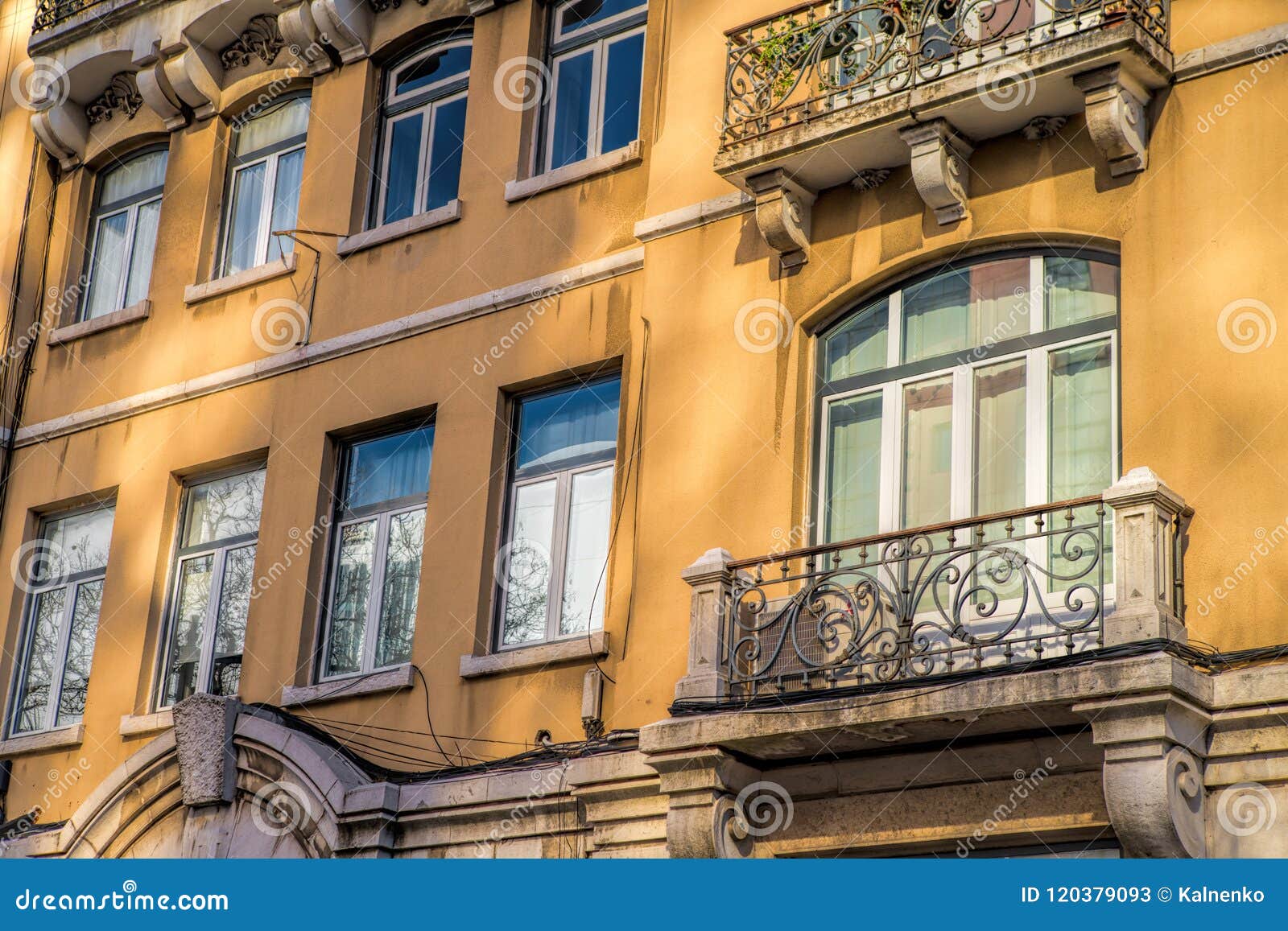 Beautiful Facade from Ancient European Style Building. Stock Image ...