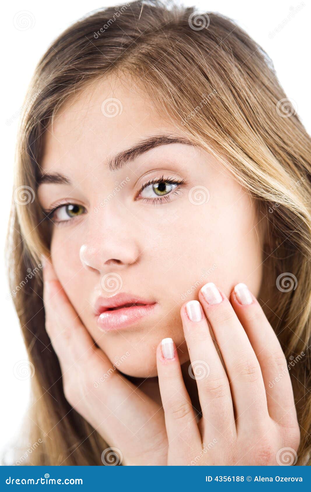 Beautiful face stock photo. Image of care, chamomile, healthy - 4356188