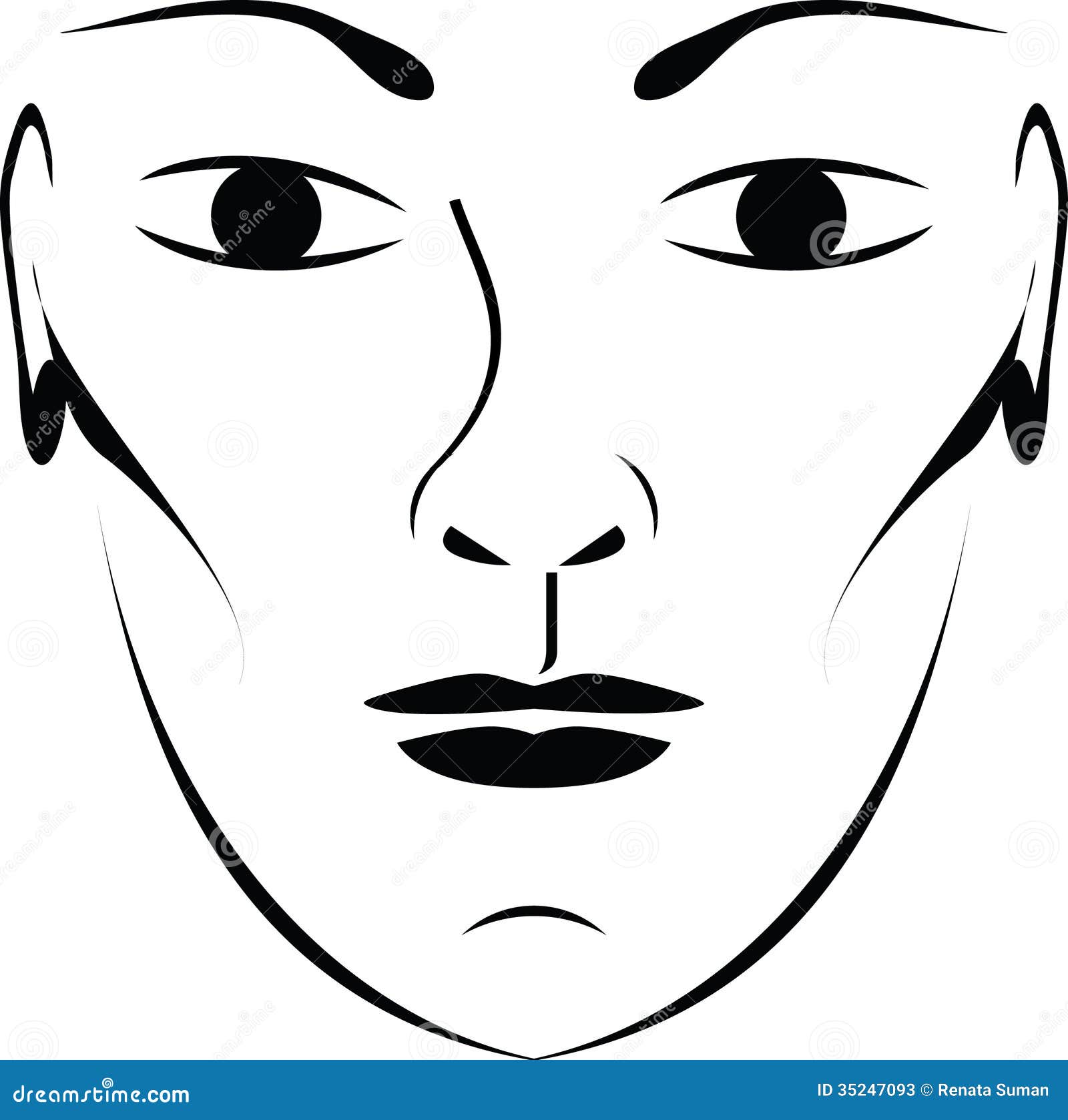 Symbolical Drawing With Golfer In Movement Vector Illustration ...