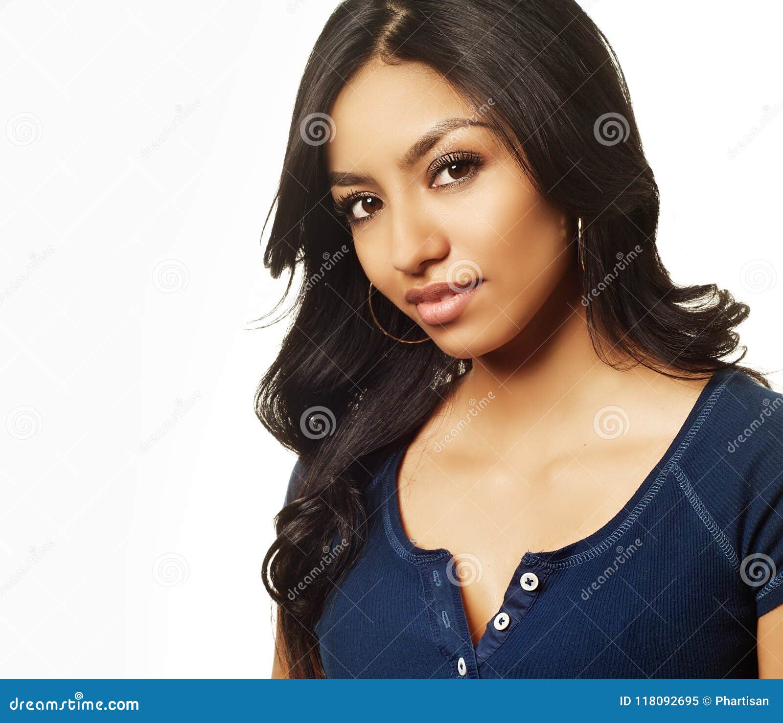 Beautiful Face of Exotic Woman Stock Image - Image of american, white ...