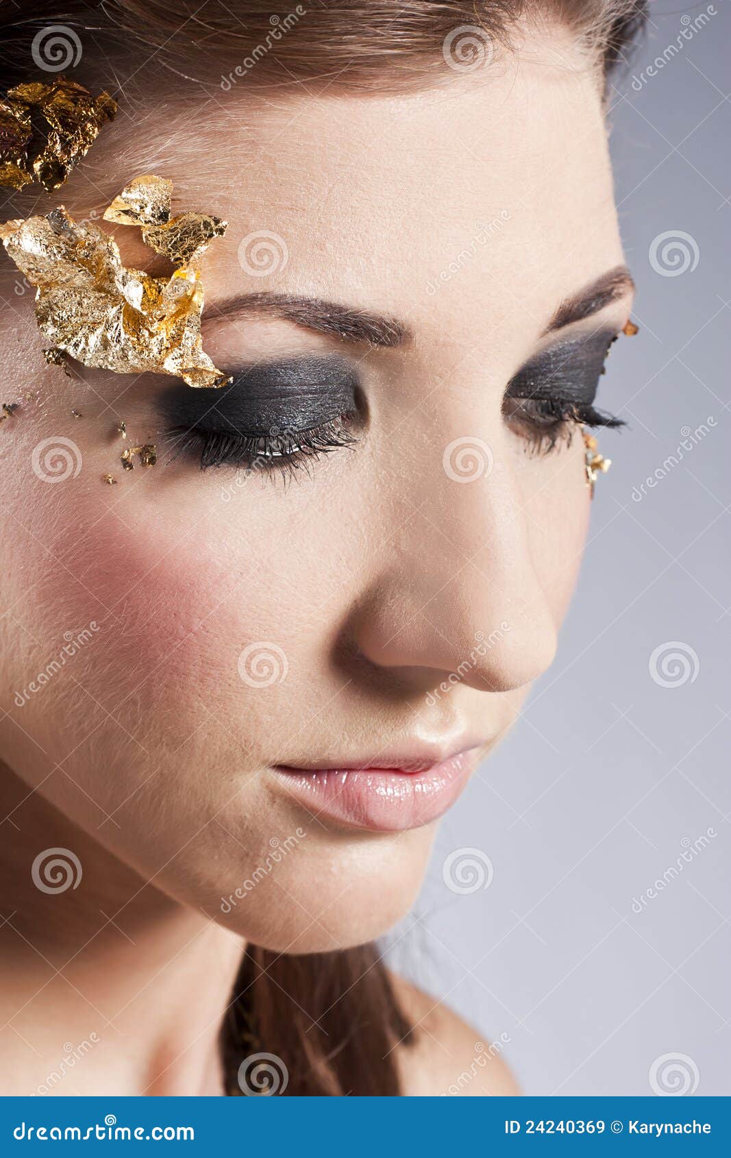 Beautiful Face. Perfect Makeup Stock Image - Image of brown, long: 24240369