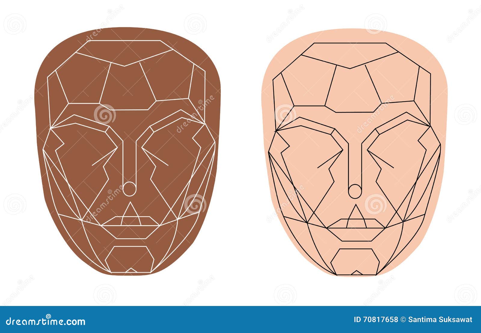 Beautiful Face Shape , Perfect Face Stock Vector - Illustration of ...