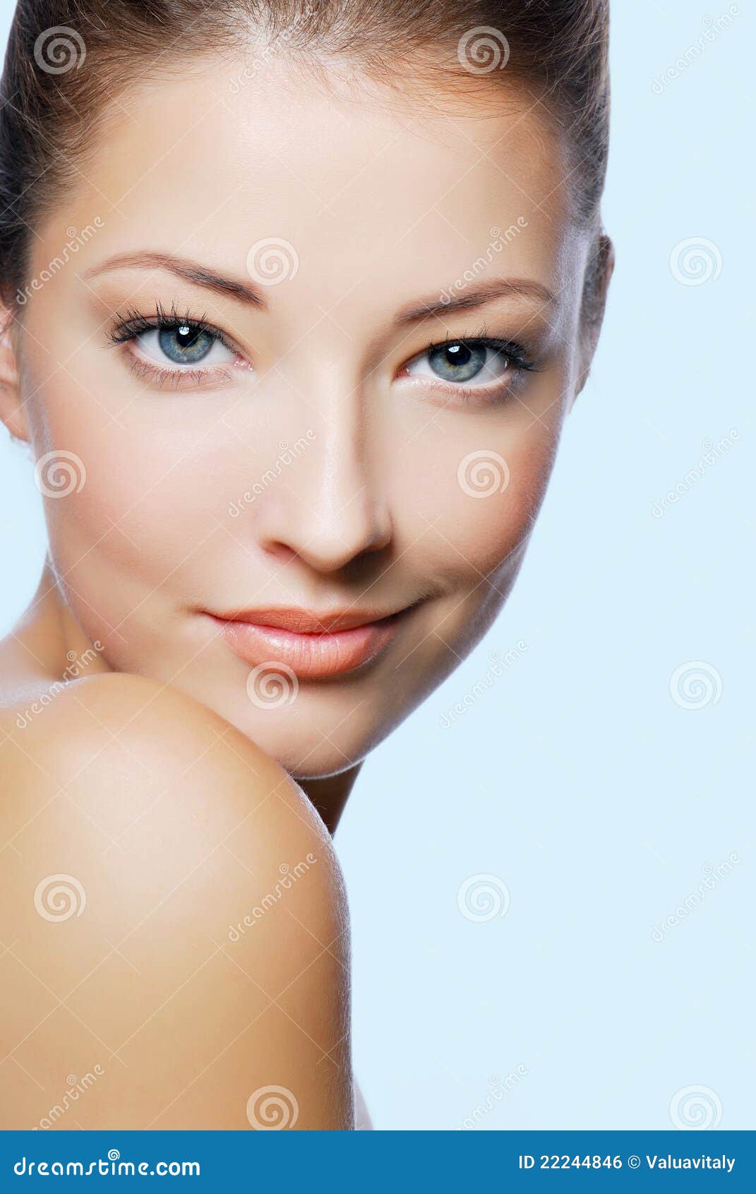 Beautiful Face of Wellness Woman Stock Photo - Image of portrait ...