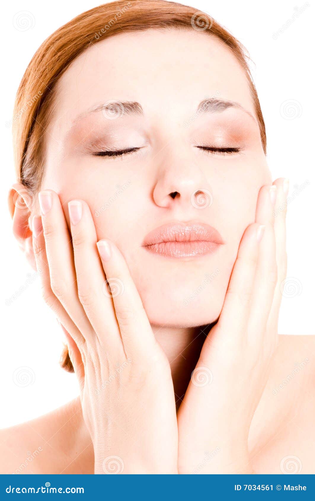 Beautiful face of woman stock image. Image of clean, smiling - 7034561