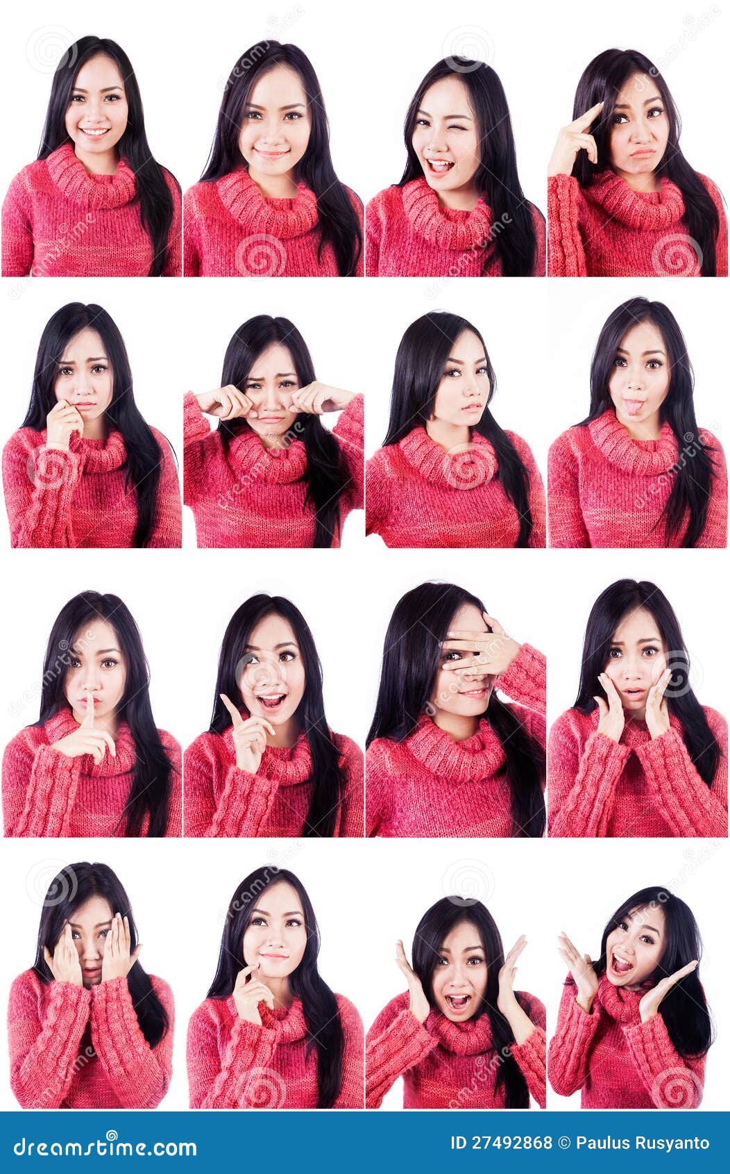 Beautiful Facial Expressions Multiple Shots Stock Photos - Free ...