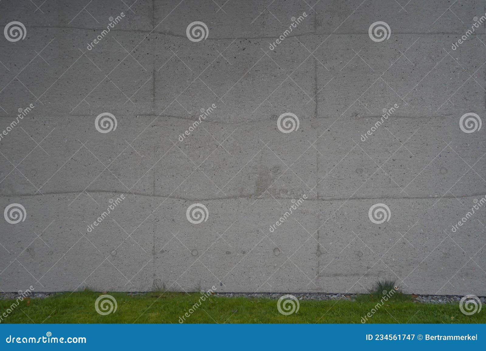 Beautiful Fair-faced Concrete with a Wave Shape and Grass Stock Image ...