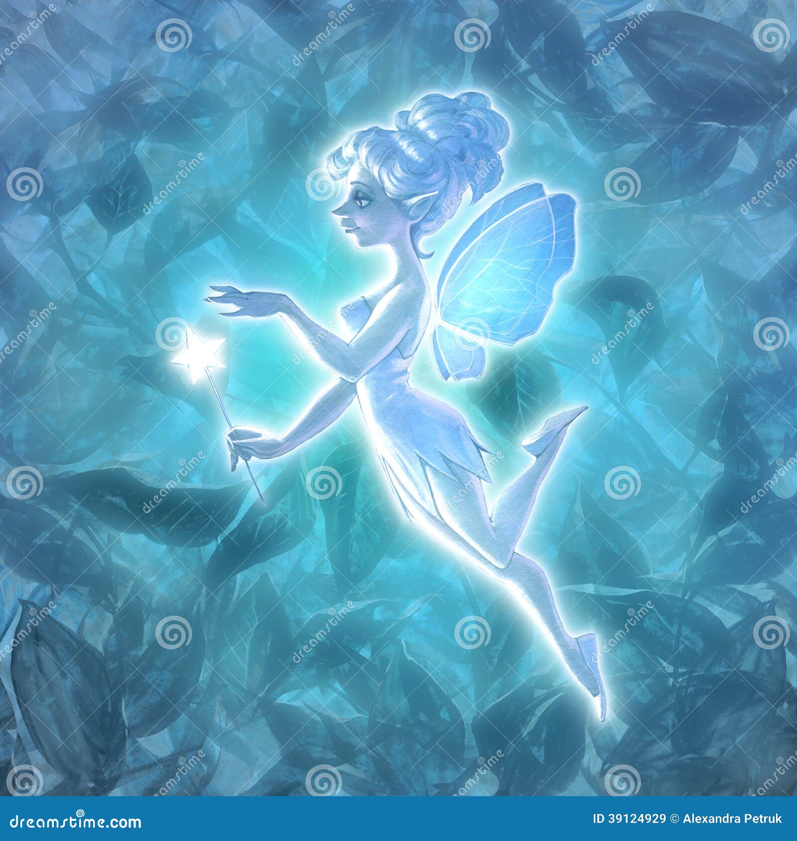 Beautiful fairy stock illustration. Illustration of nature - 39124929