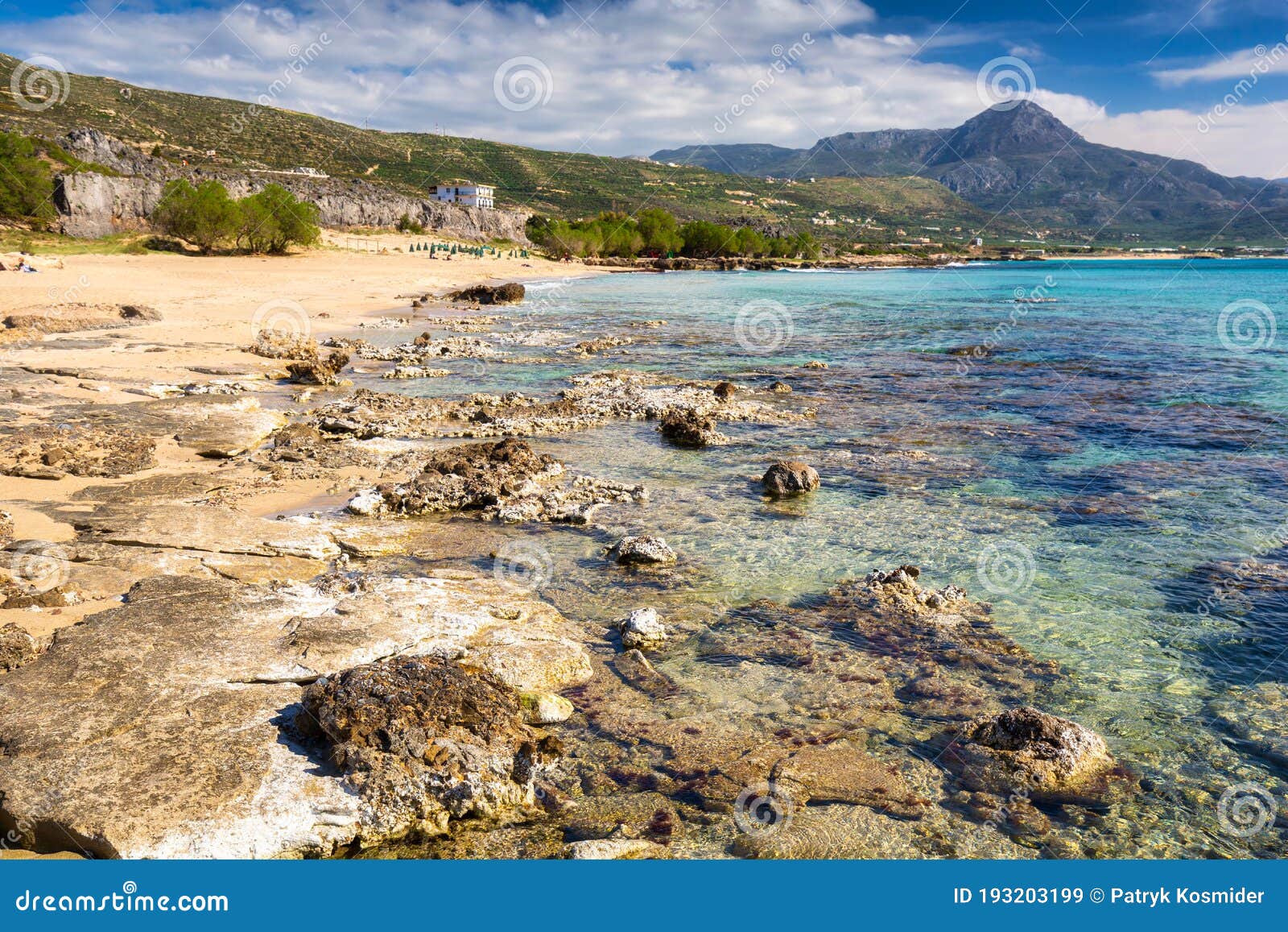 Beautiful Falassarna Beach on Crete, Greece Stock Image - Image of ...