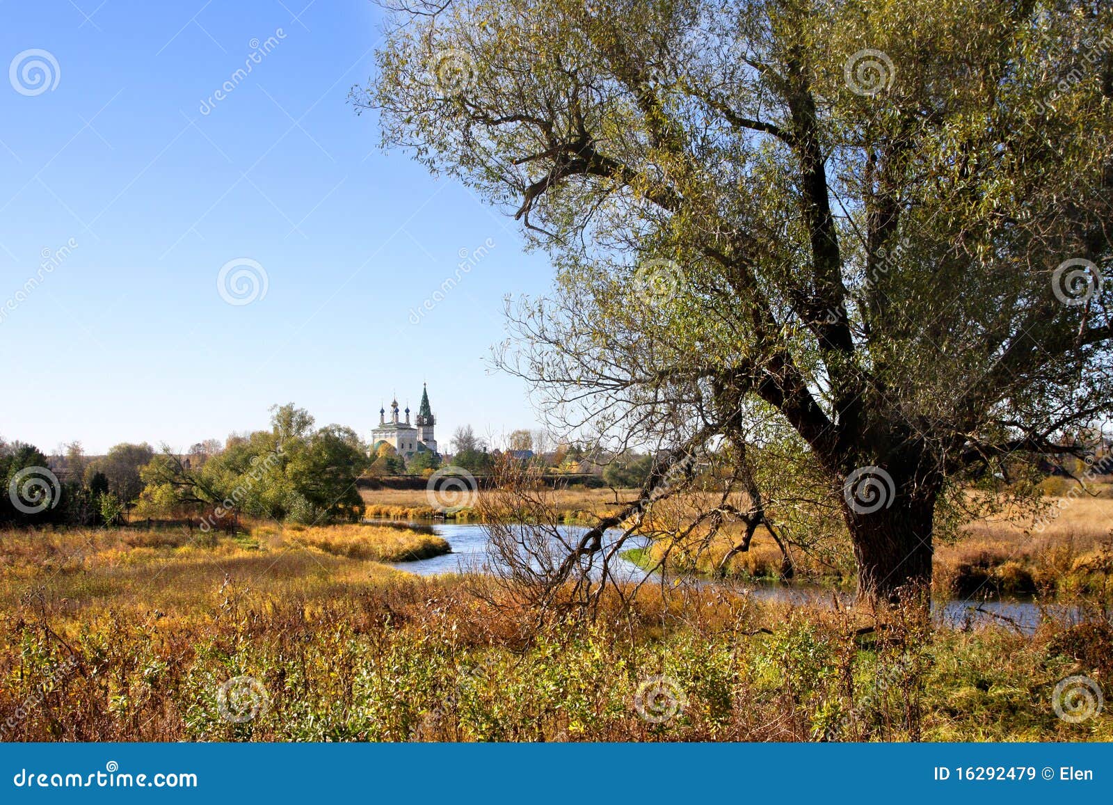 Beautiful Fall Country Landscape Stock Image - Image of season, water ...