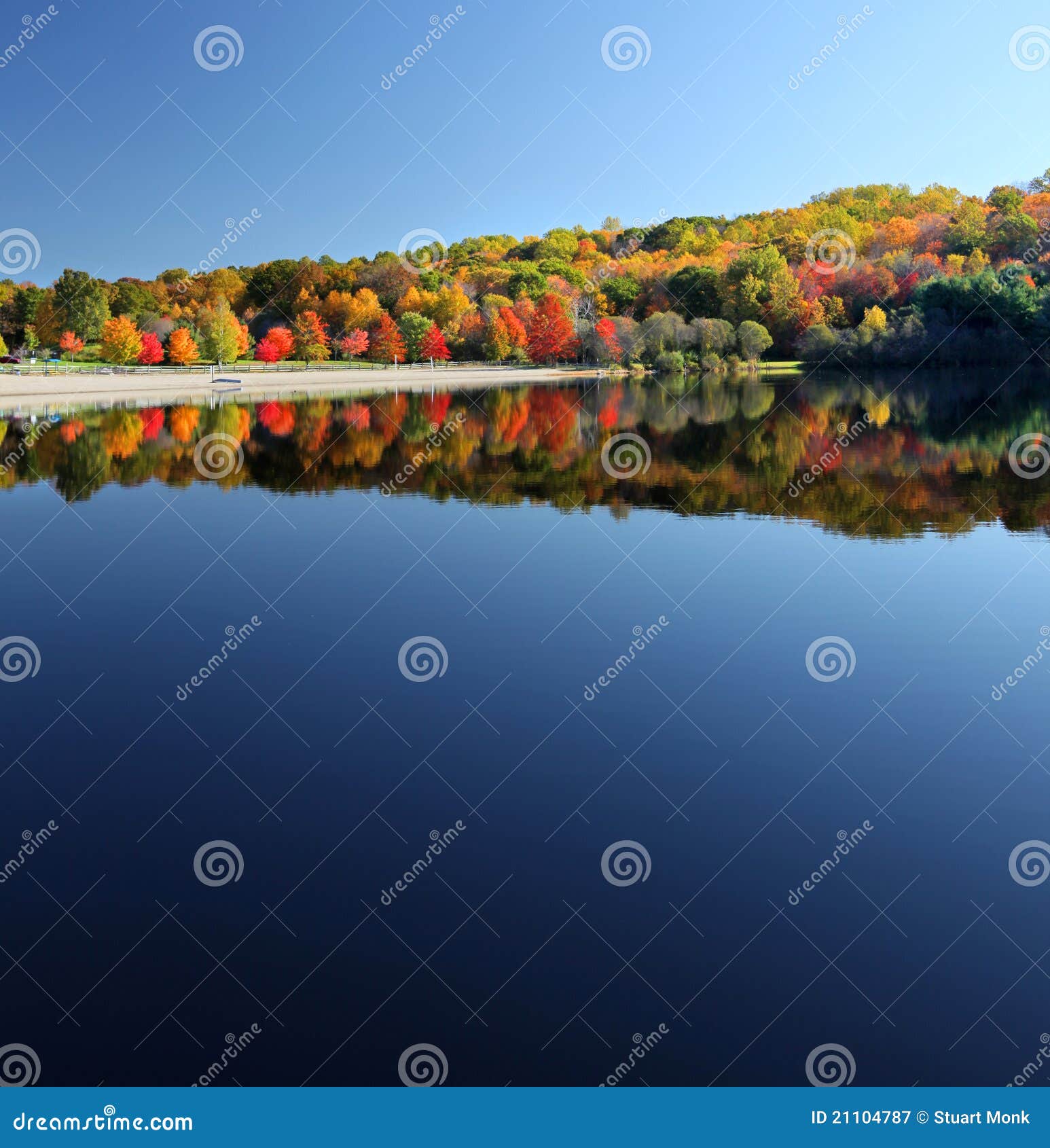 Beautiful fall lake stock image. Image of reflected, scenery - 21104787